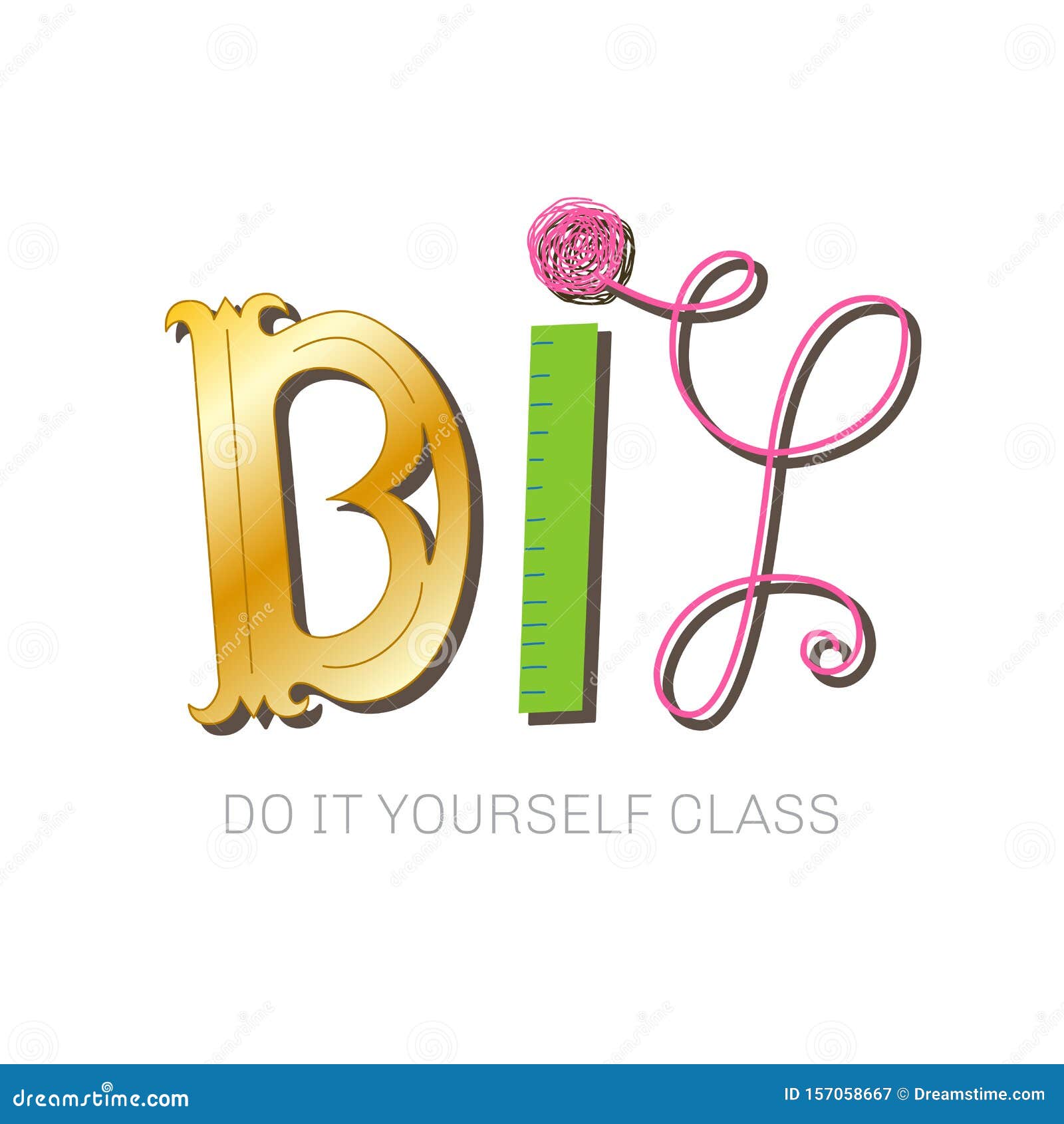 Haz tu propio logo ilustración del vector. Ilustración de color - 157058667