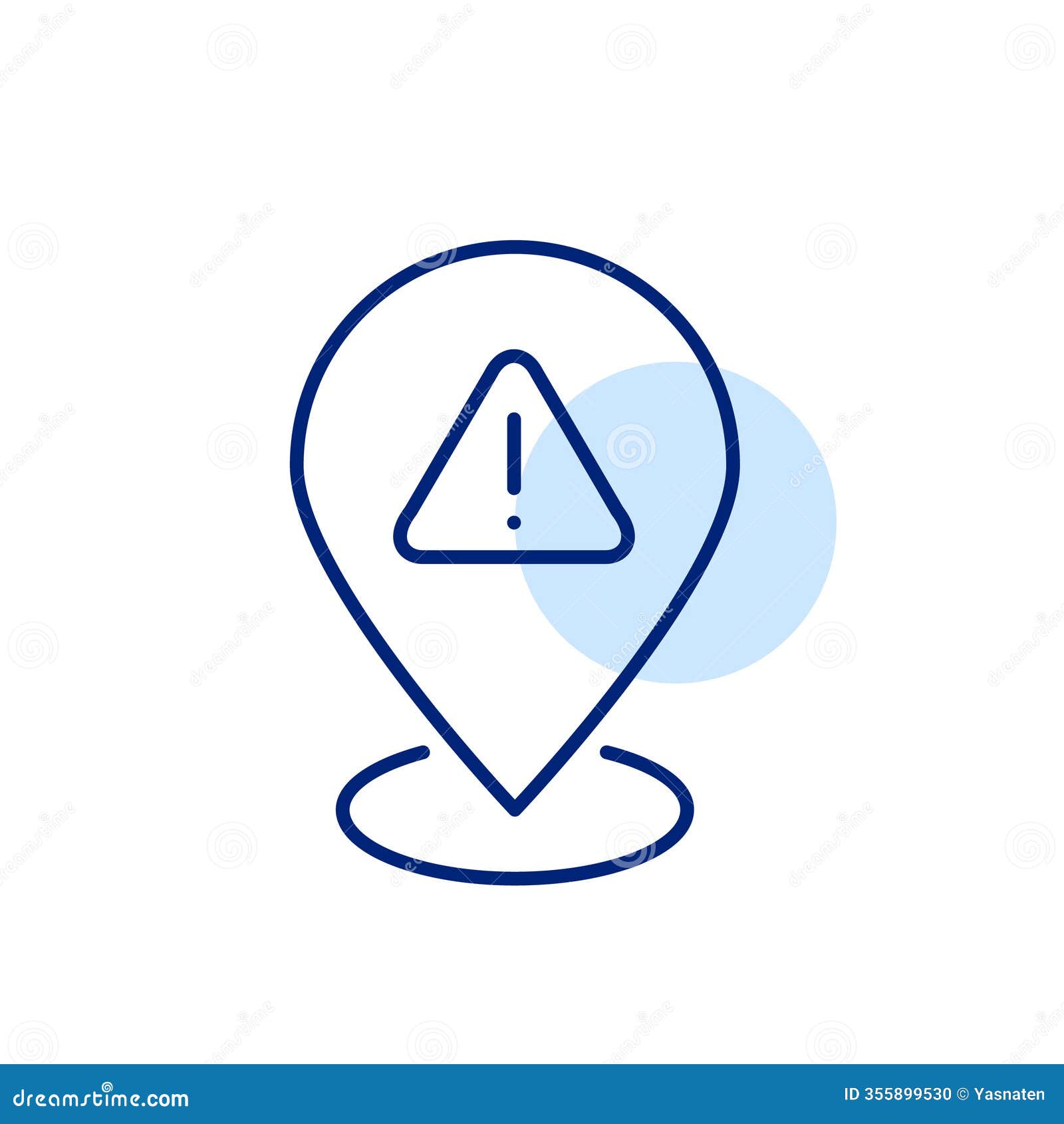 Hazard Alert in Map Pointer. Accident Zone, Emergency Location ...