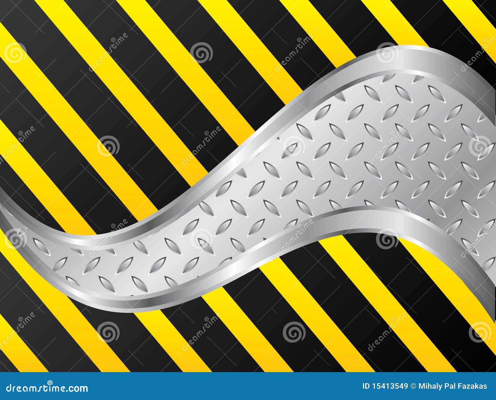 Hazard Backdrop with Steel Wave Plate Stock Vector - Illustration of ...