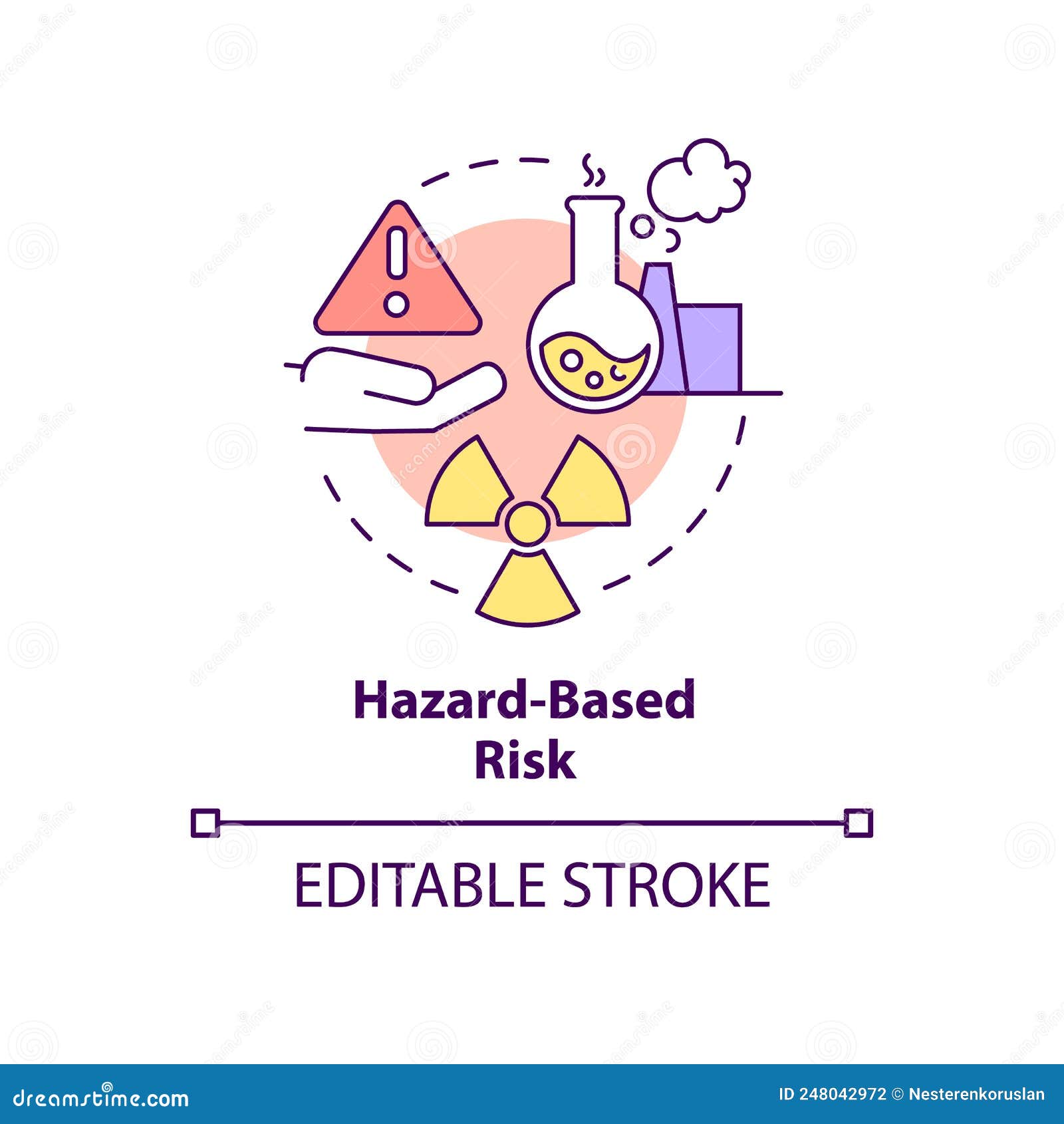 Hazard-based Risk Concept Icon Stock Vector - Illustration of strategy ...