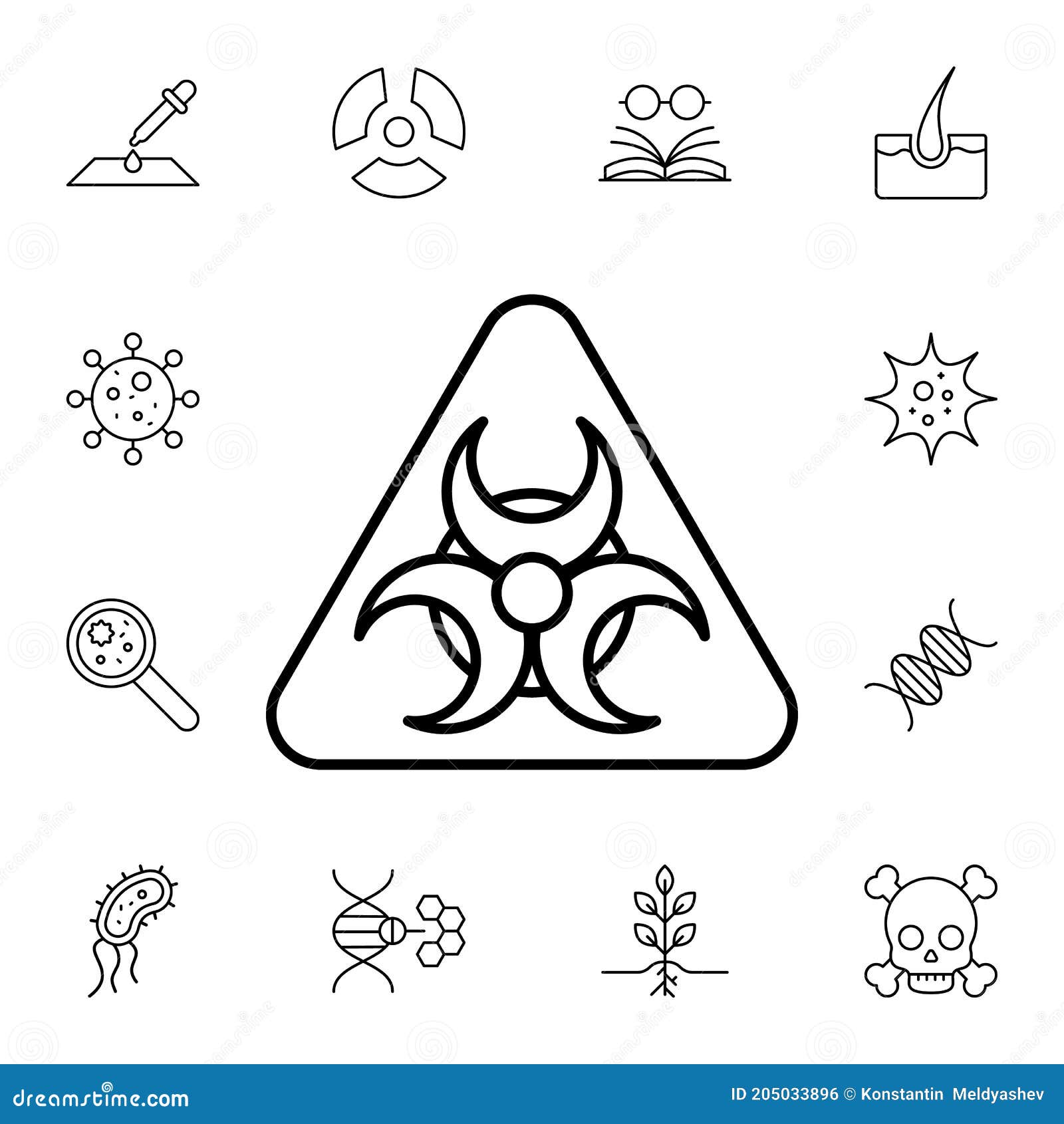 Hazard, Biology, Icon, Neon .Biotechnology And Science, Chemical ...