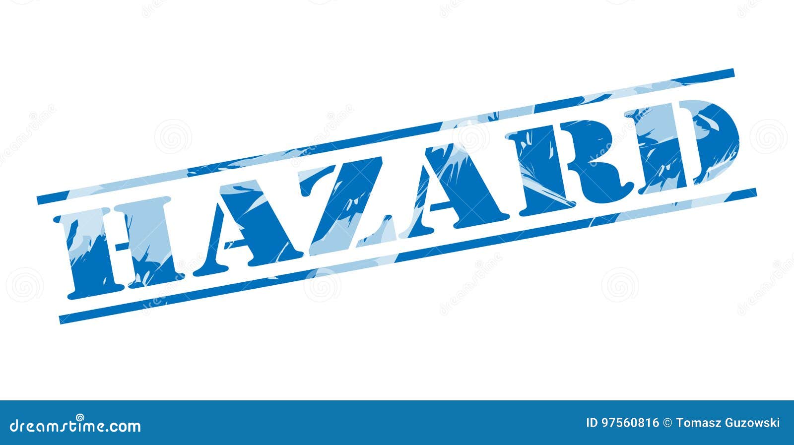 Hazard blue stamp stock illustration. Illustration of isolated - 97560816