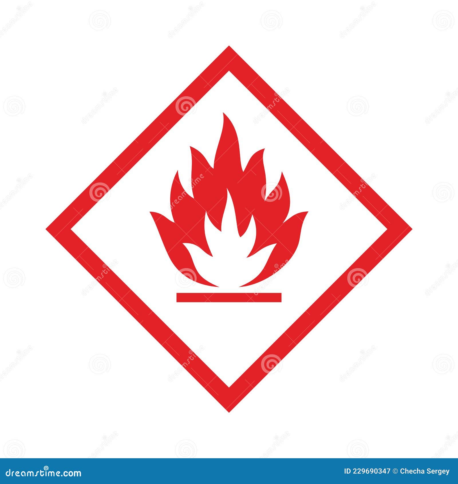 Flammable Sign. Flame Image. Stock Vector - Illustration of isolated ...