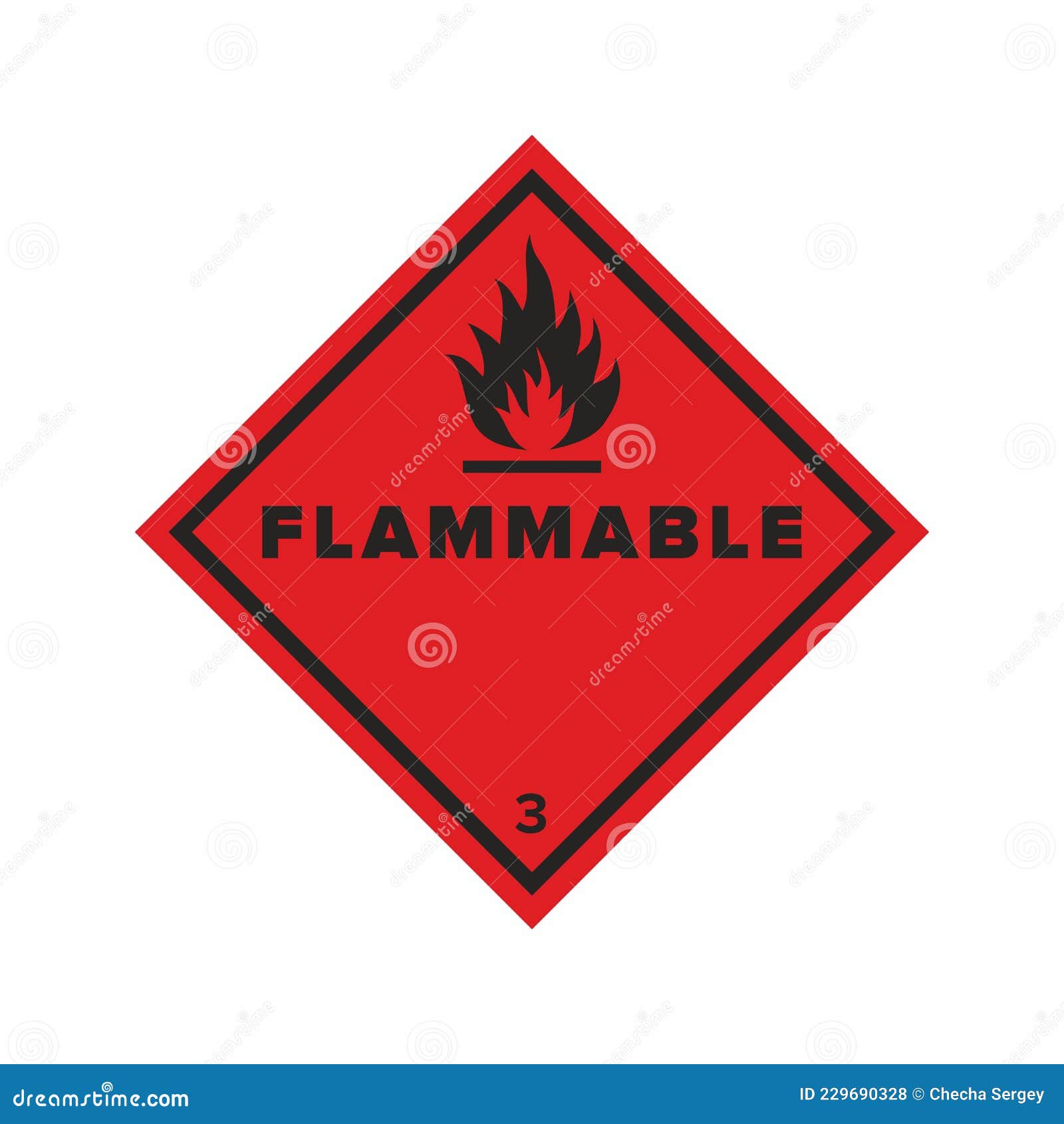 Flammable Liquid Sign. Flame Image. Stock Vector - Illustration of fire ...