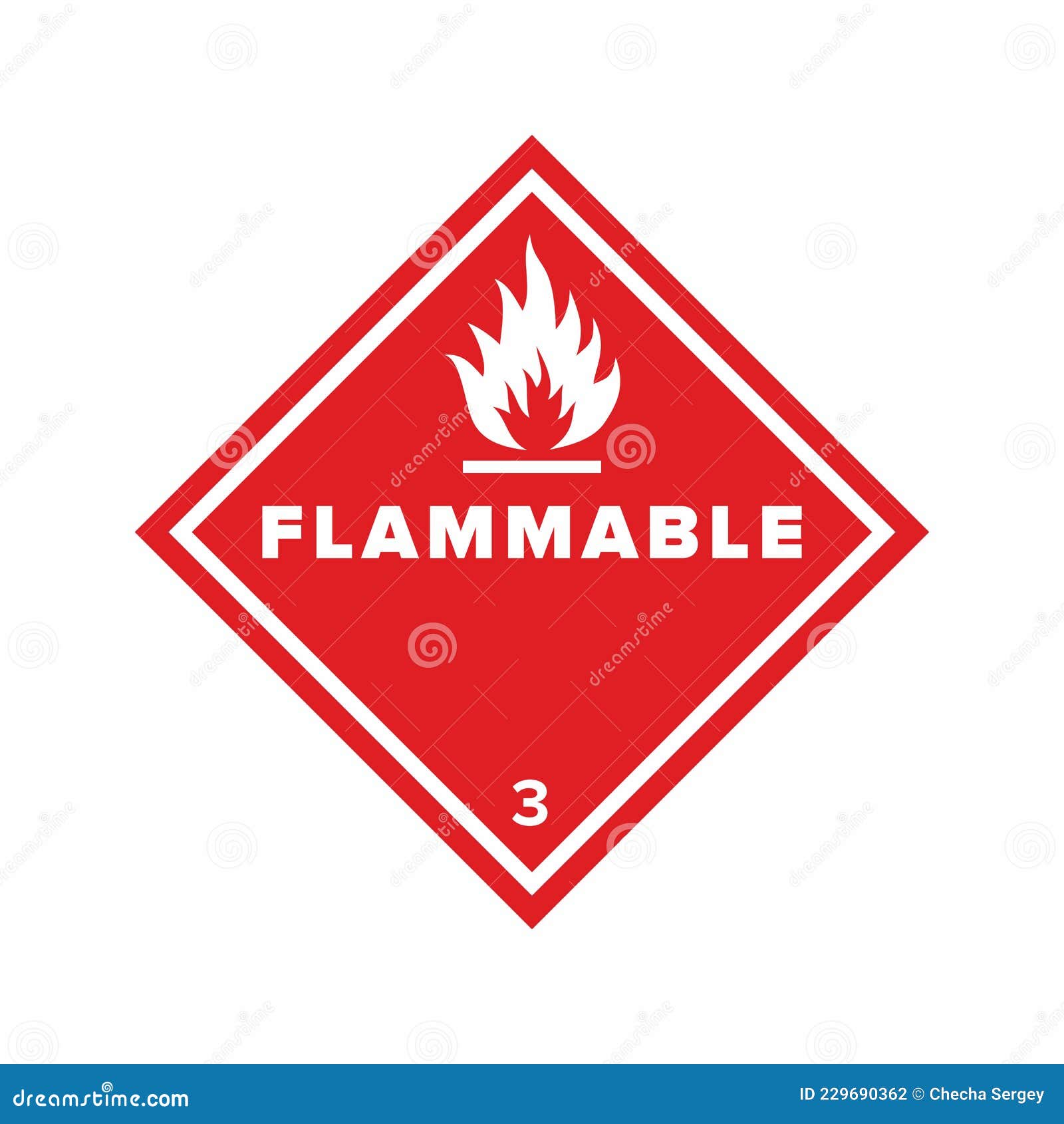 Flammable Liquid Sign. Flame Image. Stock Vector - Illustration of ...