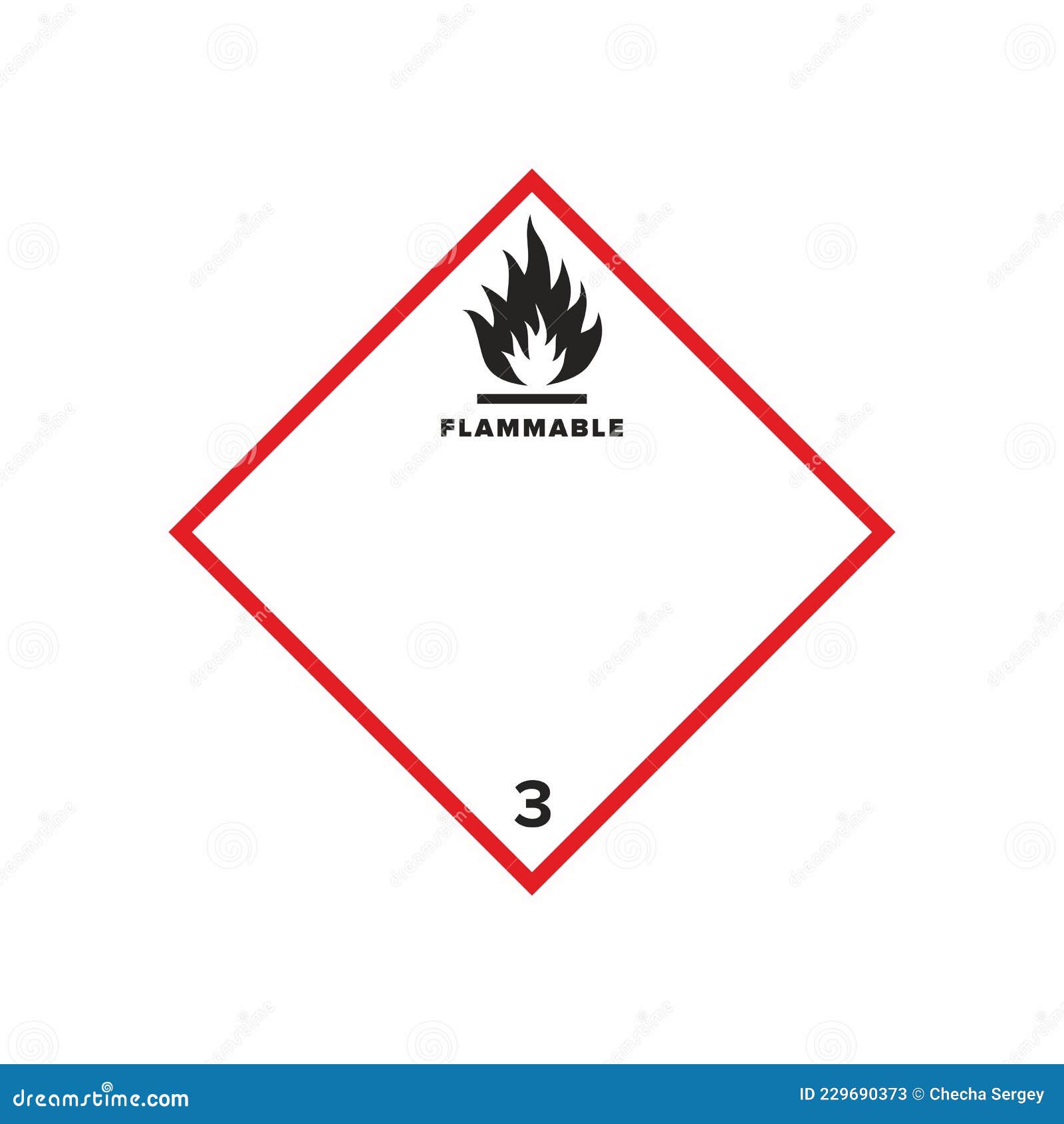 Flammable Liquid Sign. Flame Image. Stock Vector - Illustration of ...