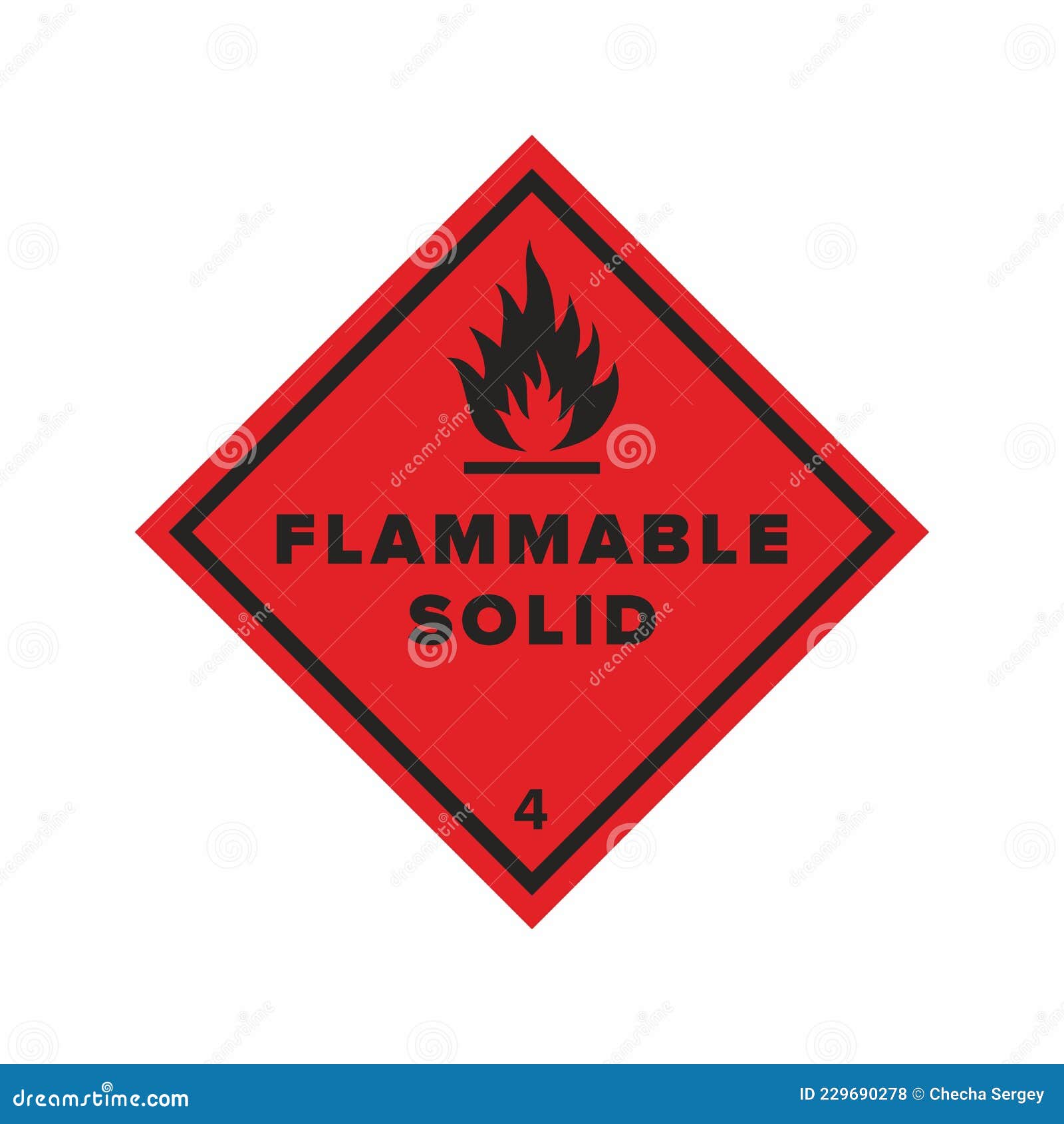 Flammable Sign. Flame Image. Stock Vector - Illustration of diamond ...