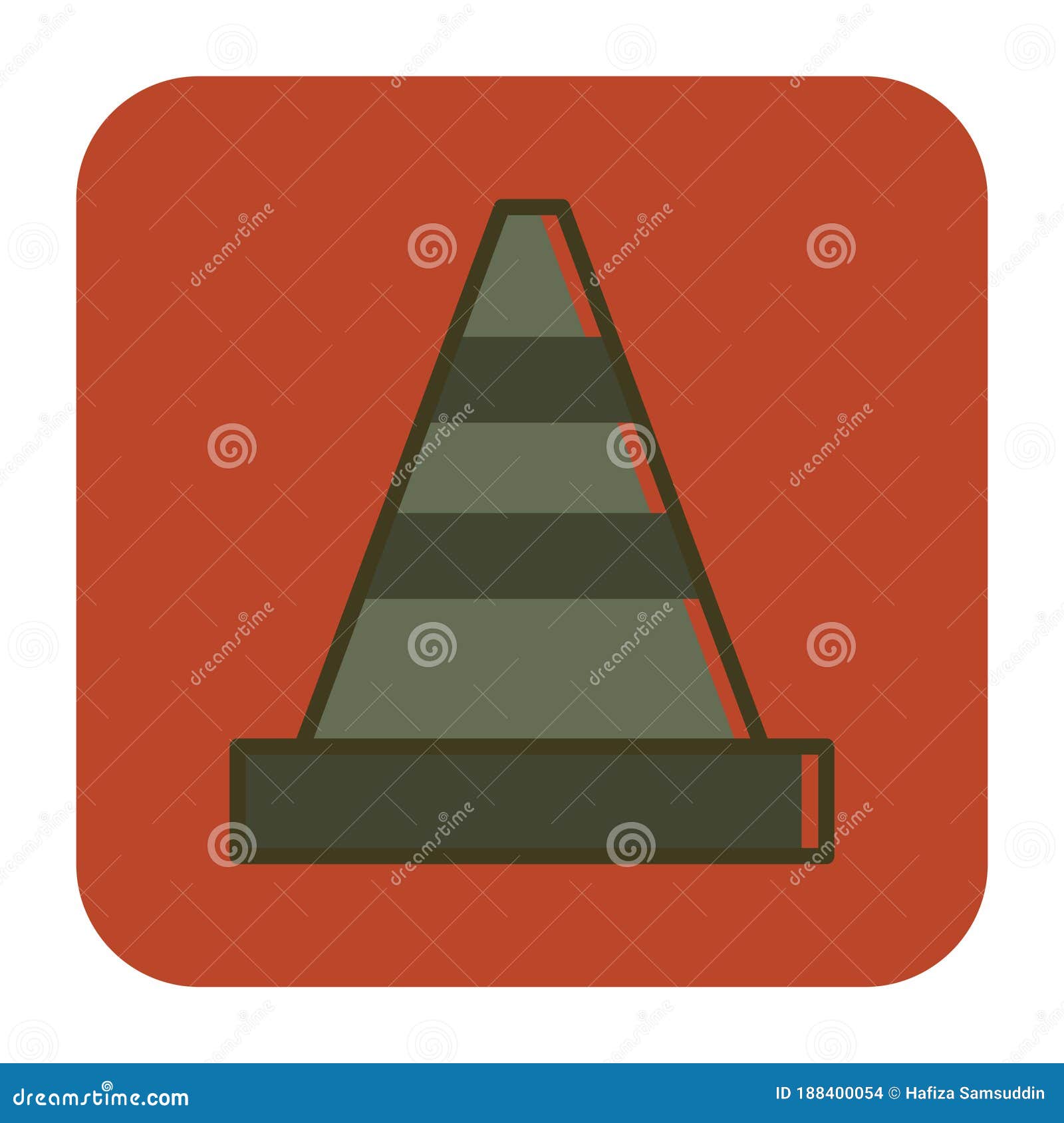 Hazard Cone. Vector Illustration Decorative Design Stock Vector ...