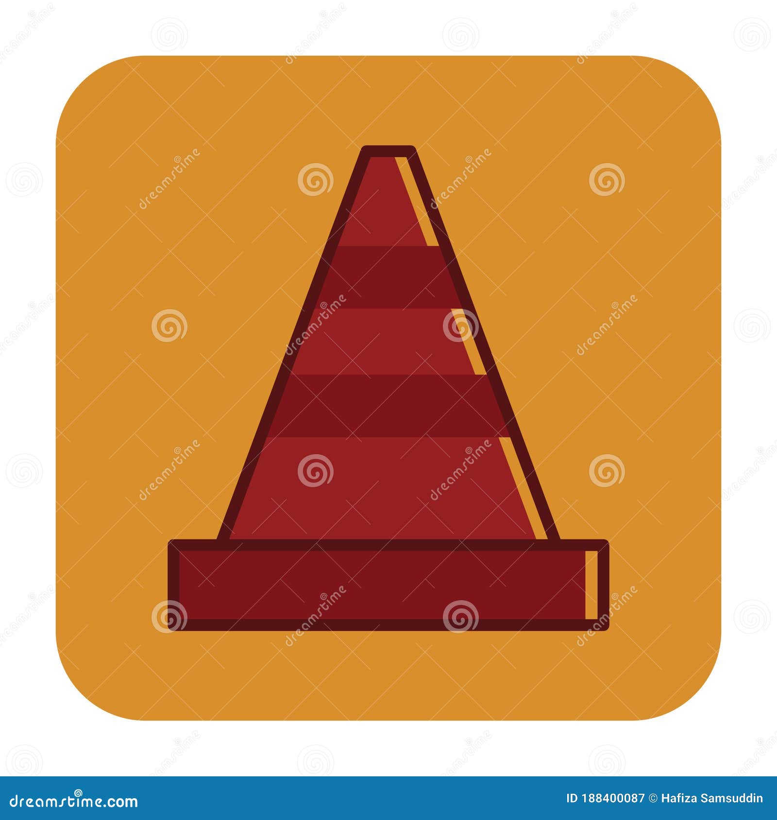 Hazard Cone. Vector Illustration Decorative Design Stock Vector ...