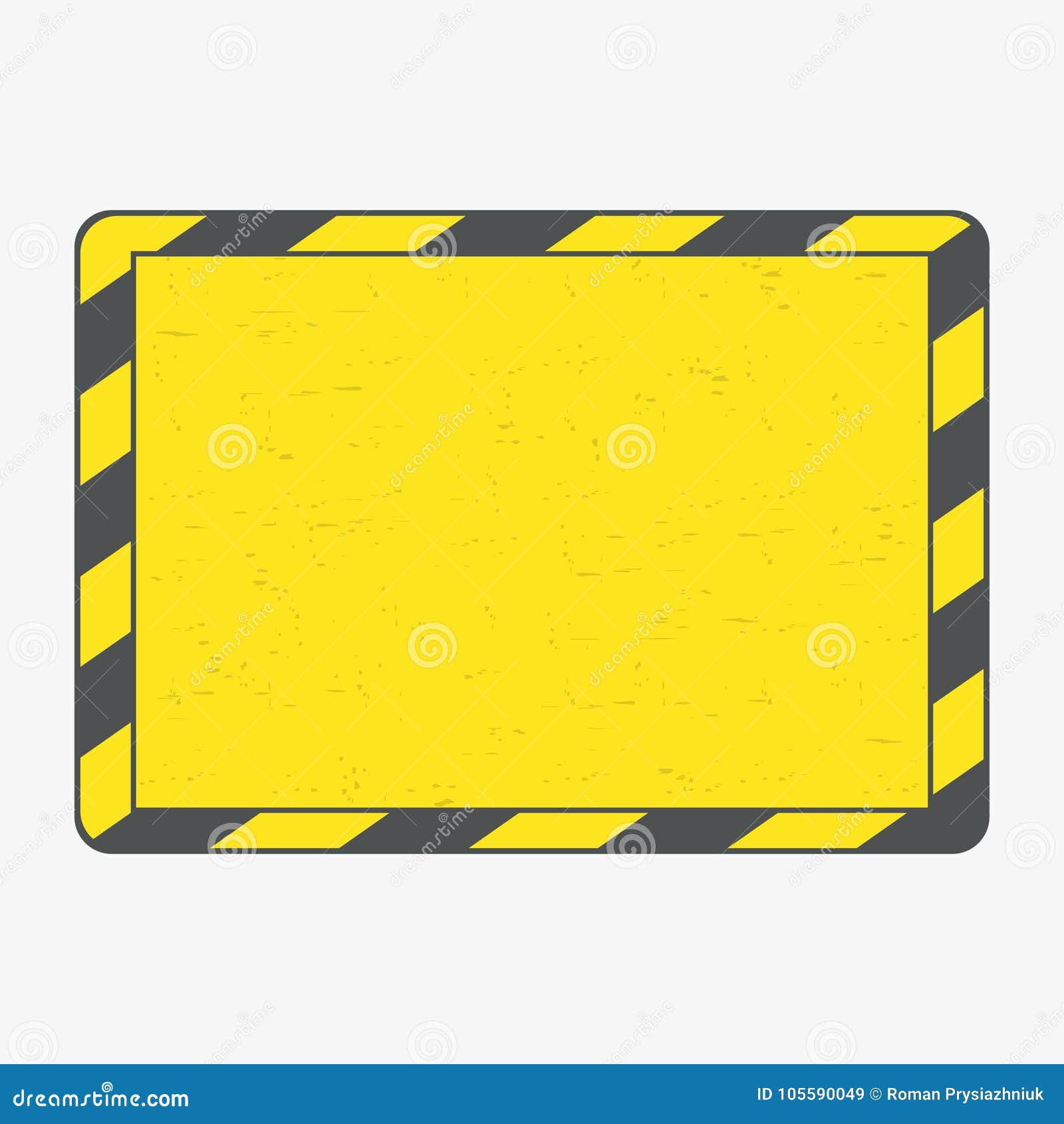 Hazard Frame. Black and Yellow Lines Frame with Grunge. Vector. Stock ...