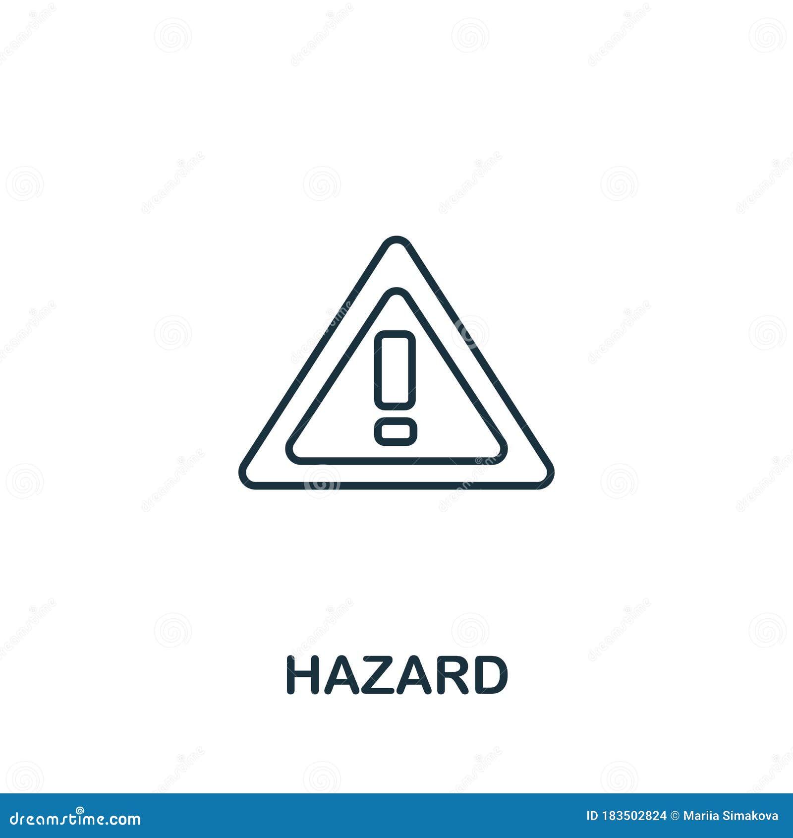 Hazard Icon from Work Safety Collection. Simple Line Element Hazard ...