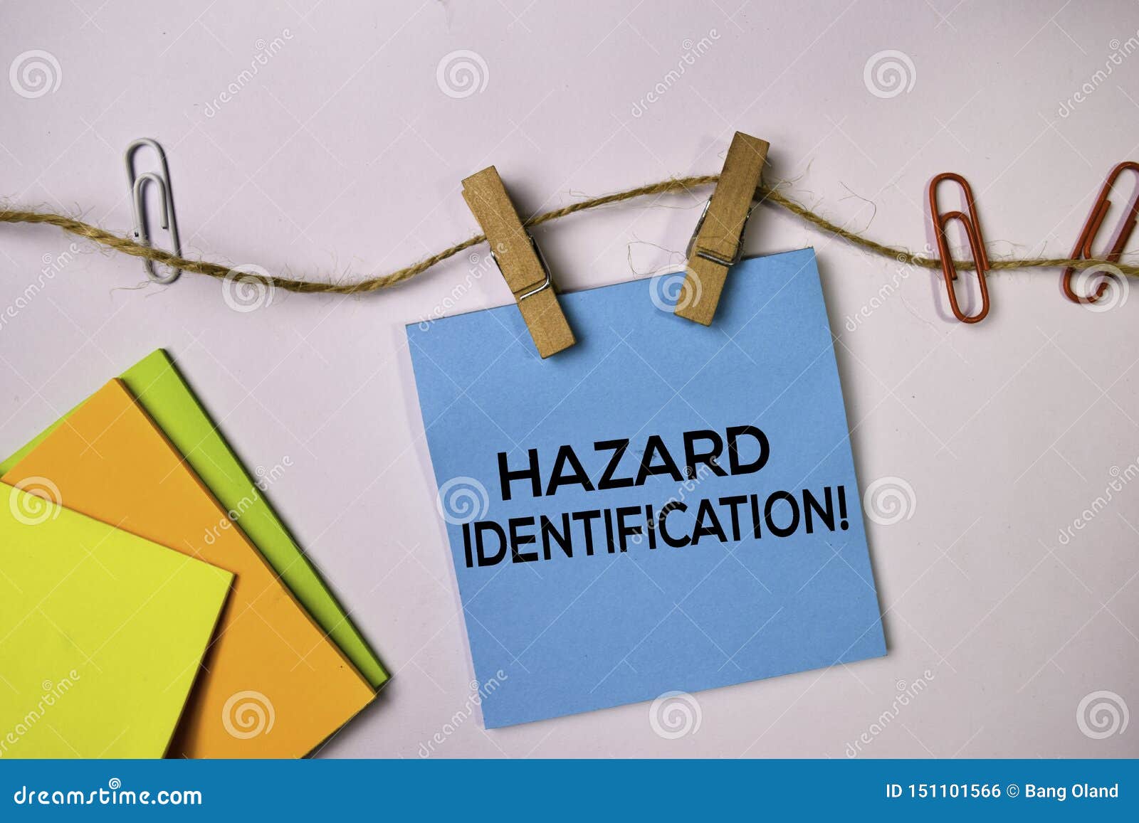 Hazard Identification Text On Notepad, Concept Background Stock Image ...