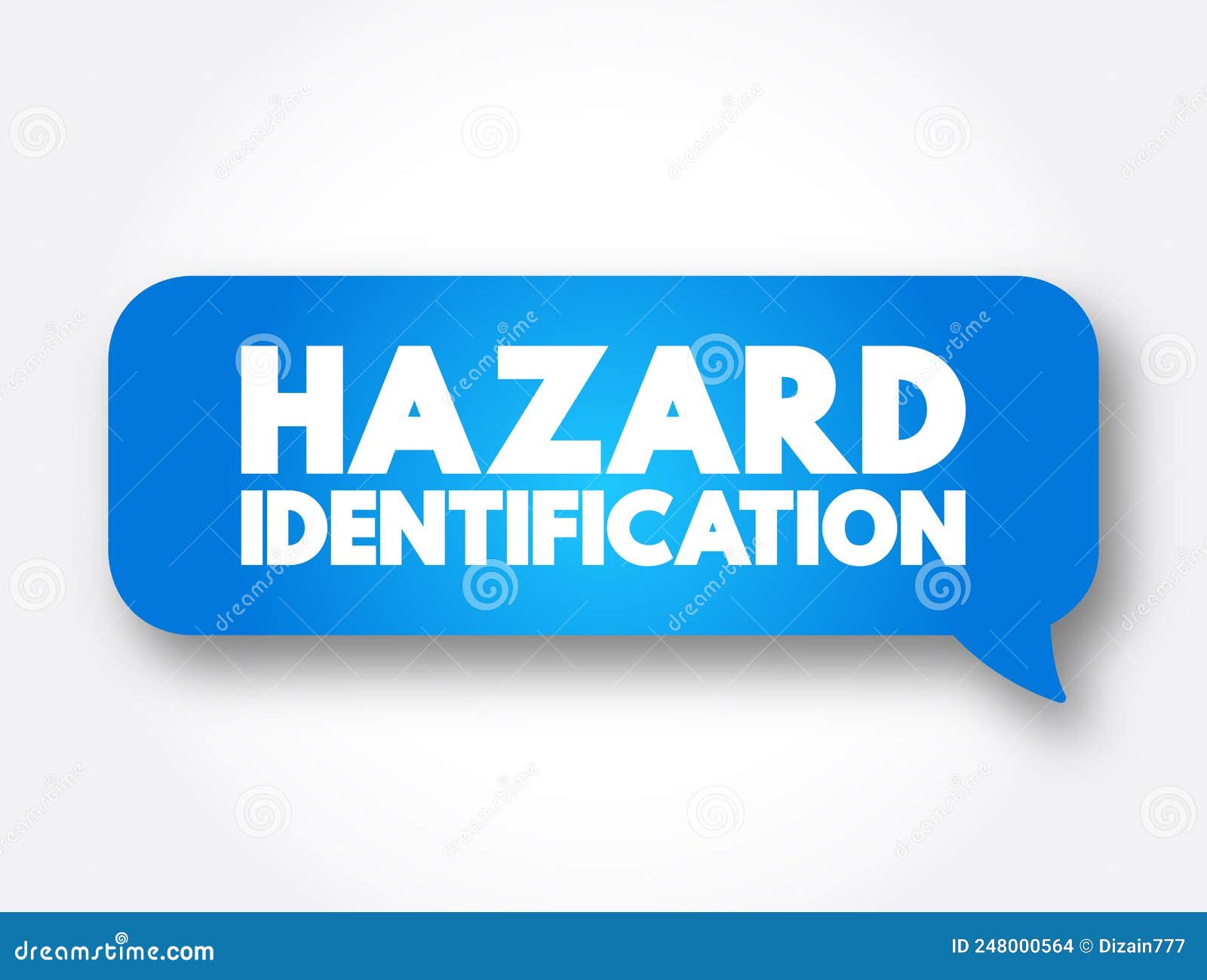 Hazard Identification Text Message Bubble, Concept Background Stock ...