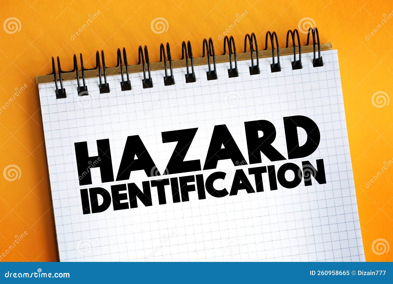 Hazard Identification Text on Notepad, Concept Background Stock Image ... Hazard Identification Text on Notepad, Concept Background Stock Image ...