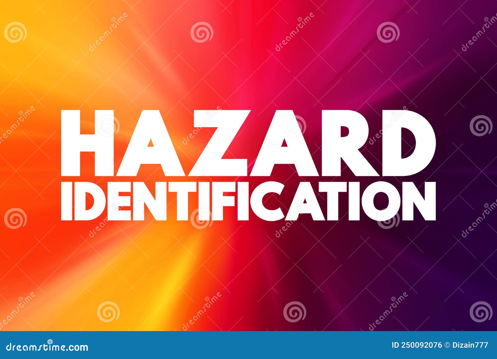 Hazard Identification Text Quote, Concept Background Stock Photography ...