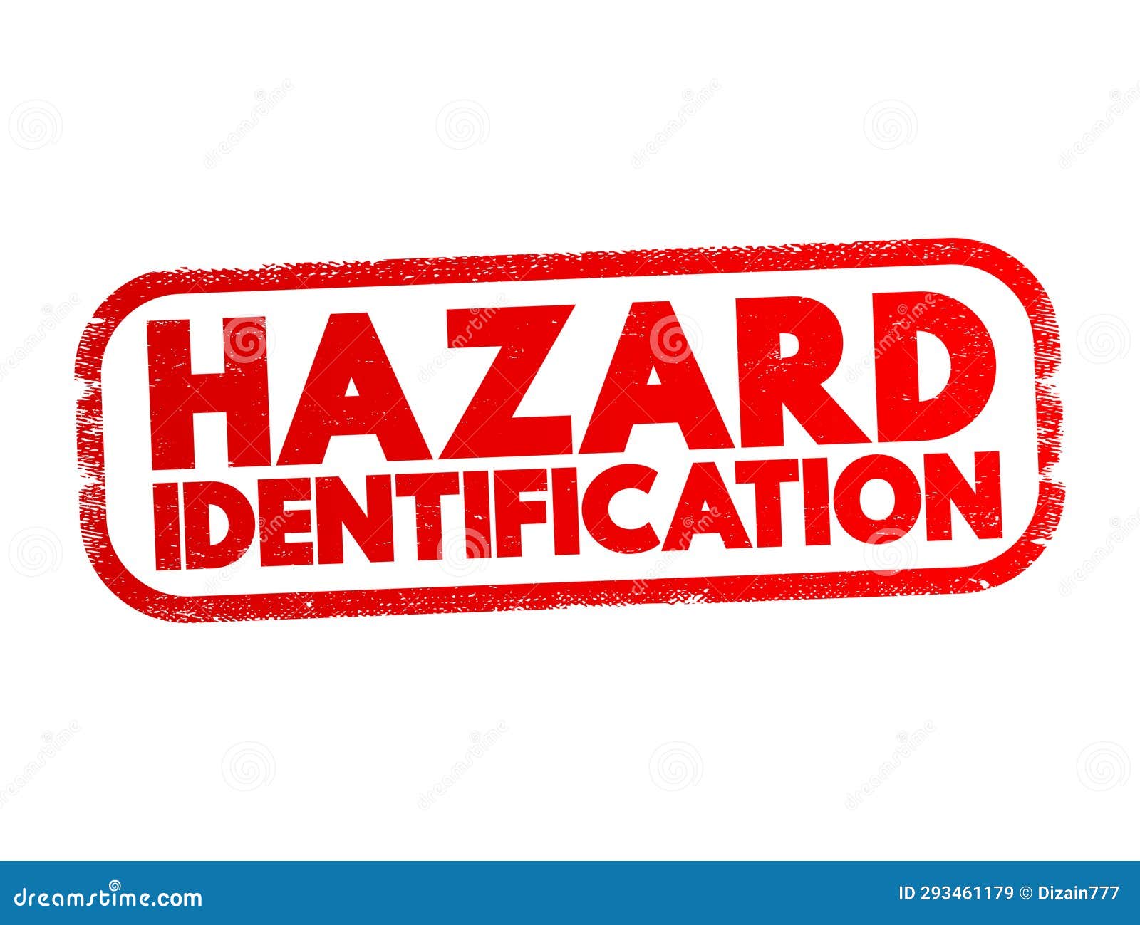Hazard Identification Text Stamp, Concept Background Stock Illustration ...
