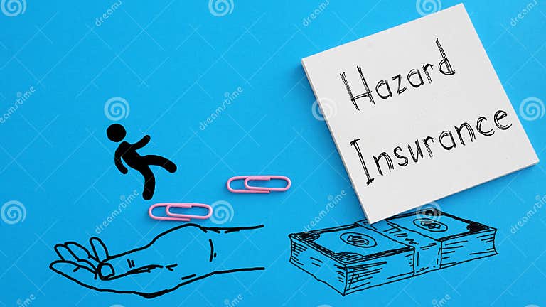 Hazard Insurance is Shown Using the Text Stock Photo - Image of crush ...