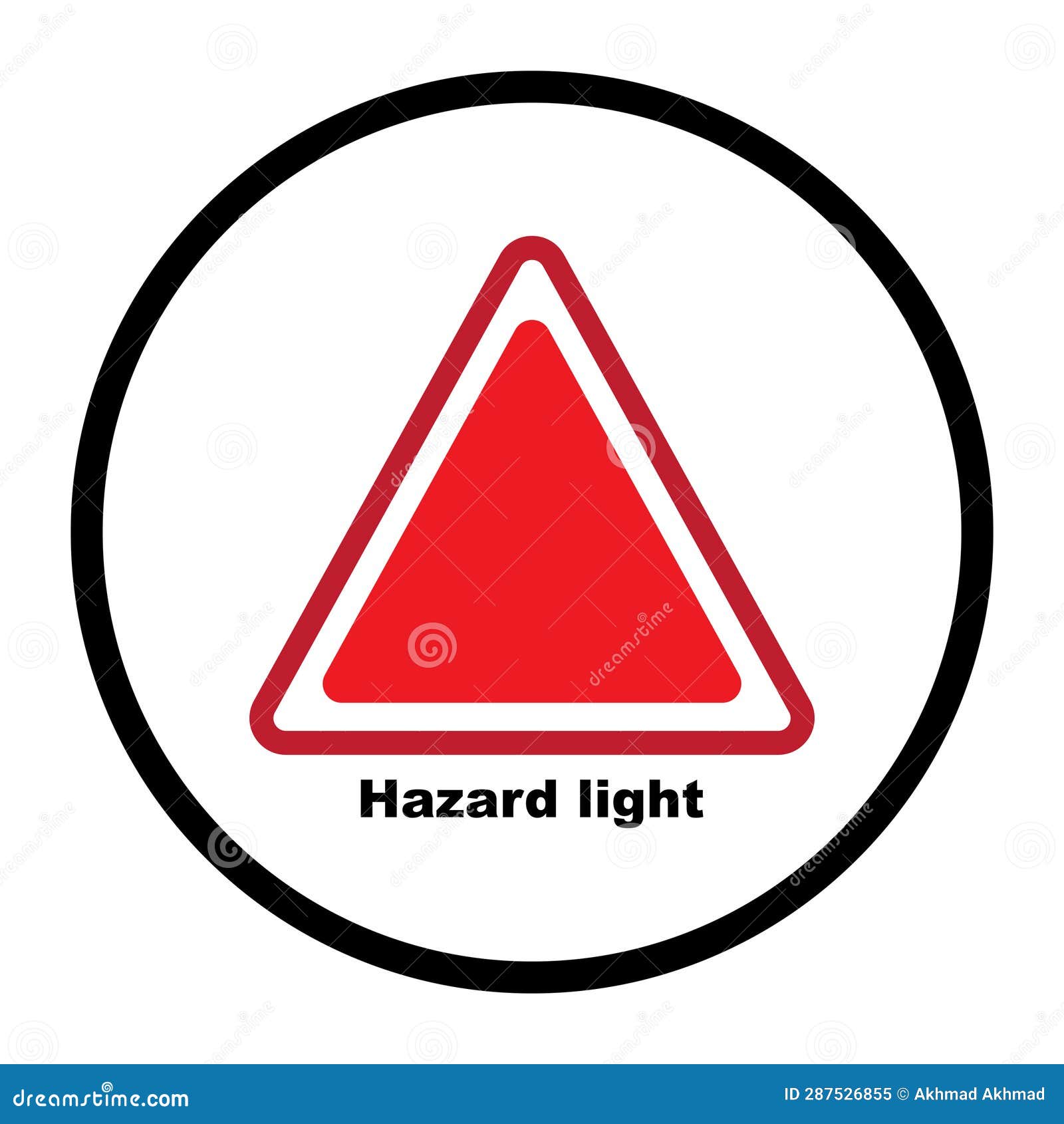 Hazard light icon stock illustration. Illustration of triangle - 287526855