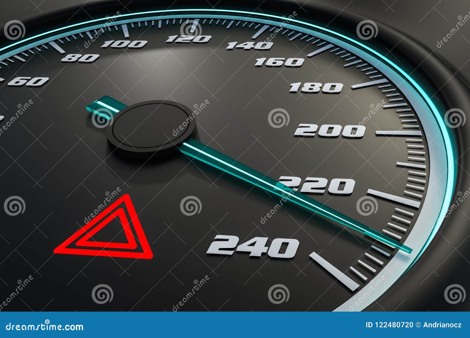 Hazard Light Warning on Car Dashboard Stock Illustration - Illustration ...