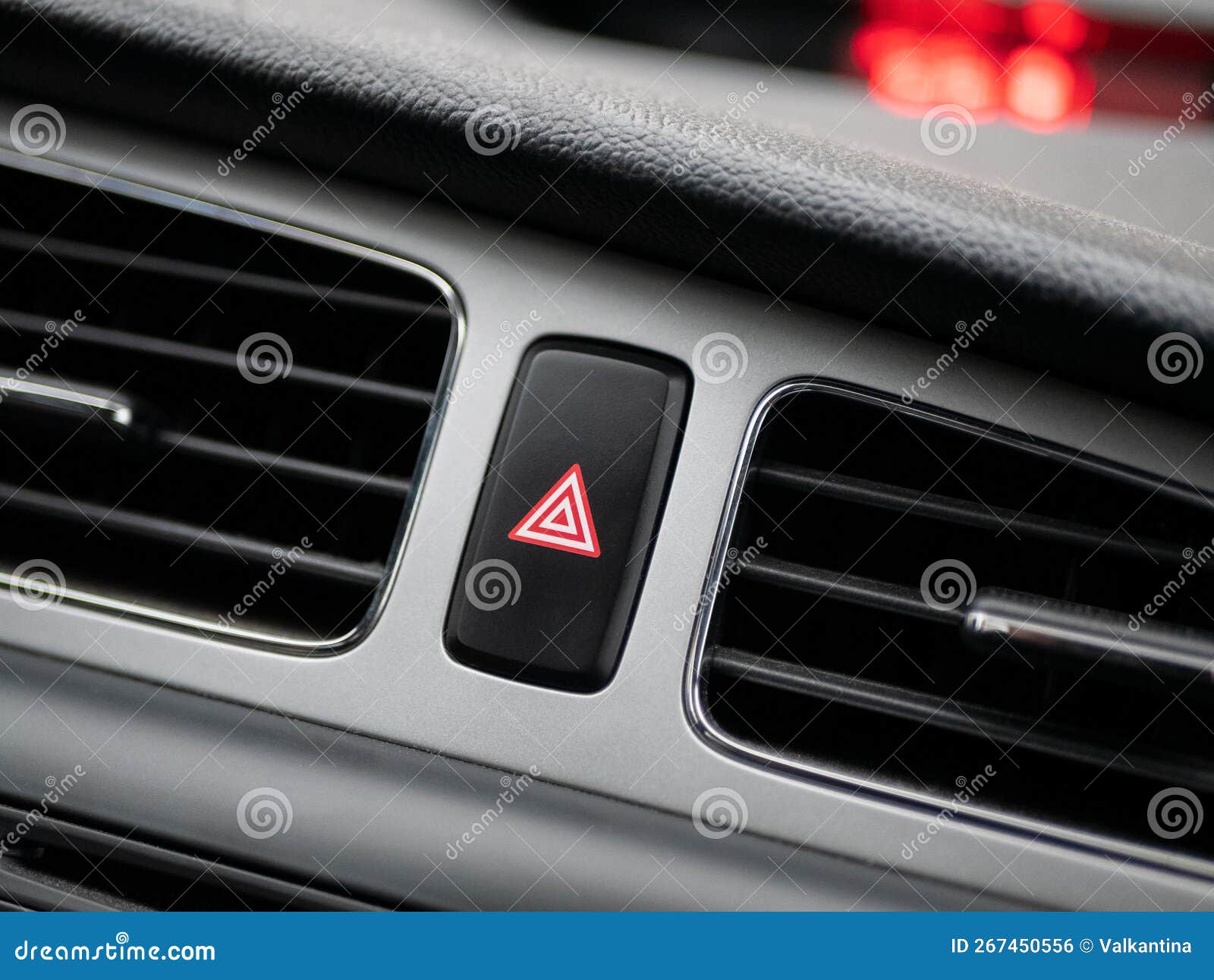 Hazard Lights Button on Panel of Auto. Concept of Hazard, Problem ...
