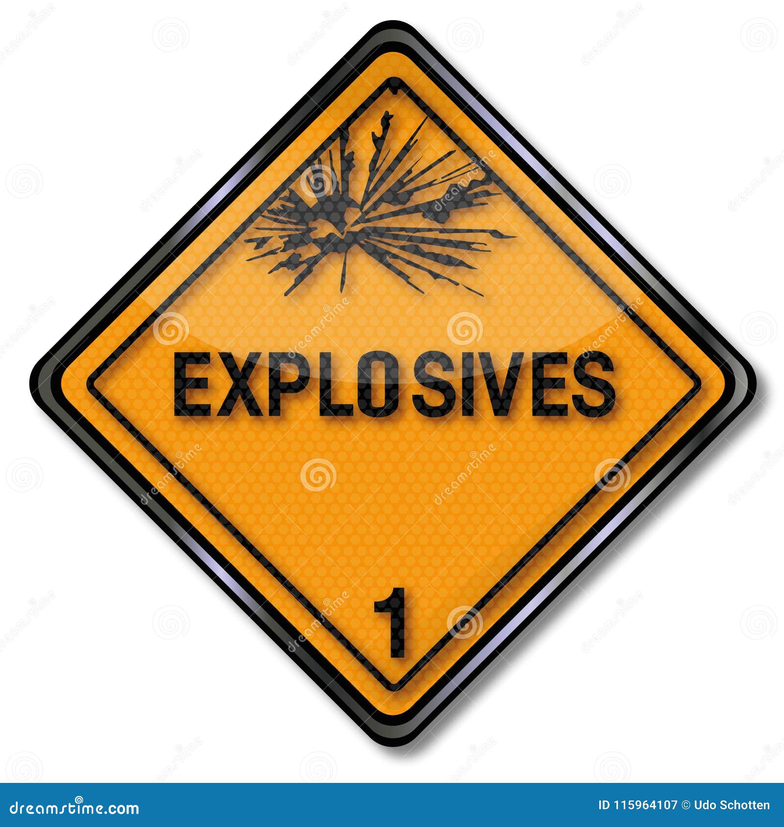 Hazard sign explosive 1 stock vector. Illustration of education - 115964107