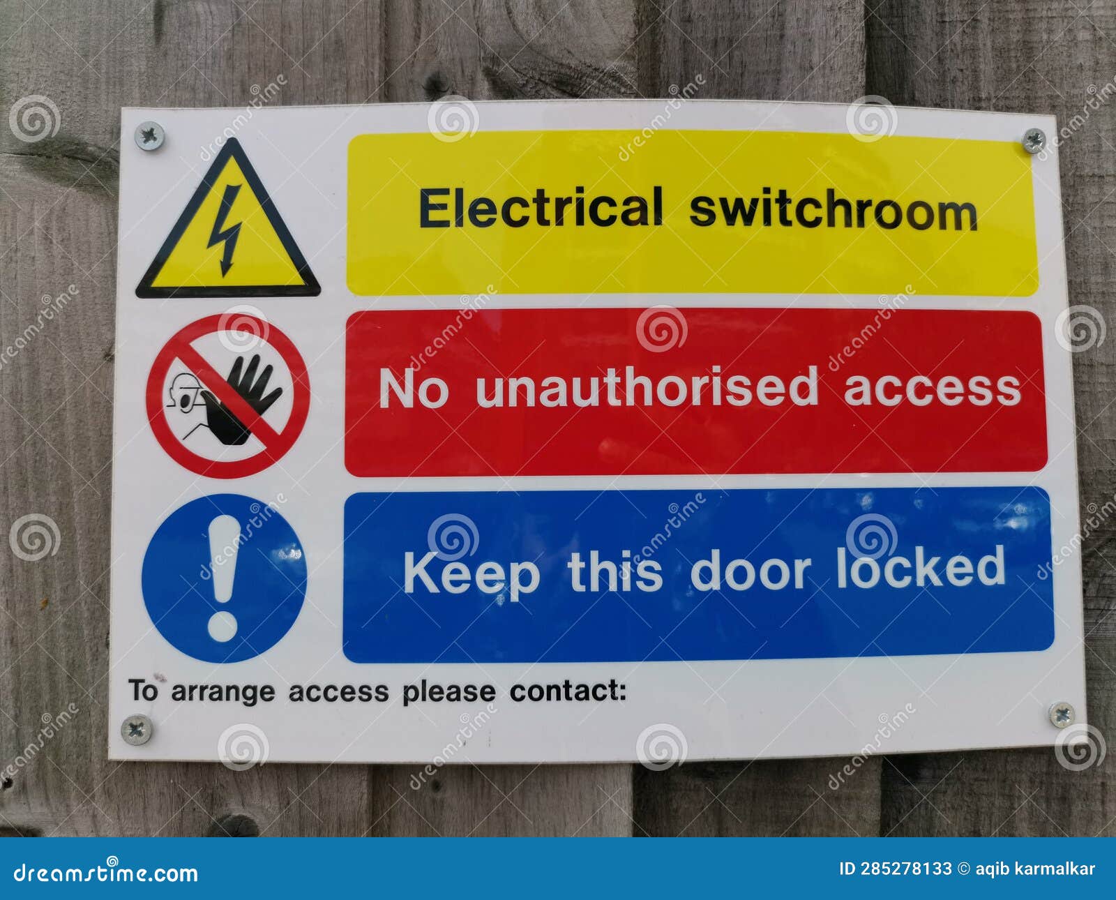 Hazard, Signage, Electrical Warning Sign Stock Image - Image of hazard ...