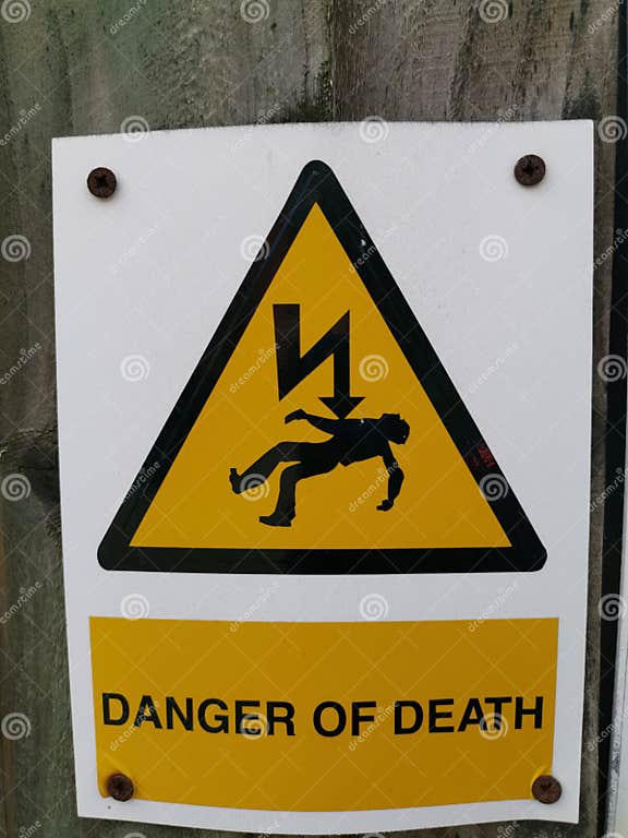 Hazard, Signage, Electrical Warning Sign Stock Photo - Image of signage ...