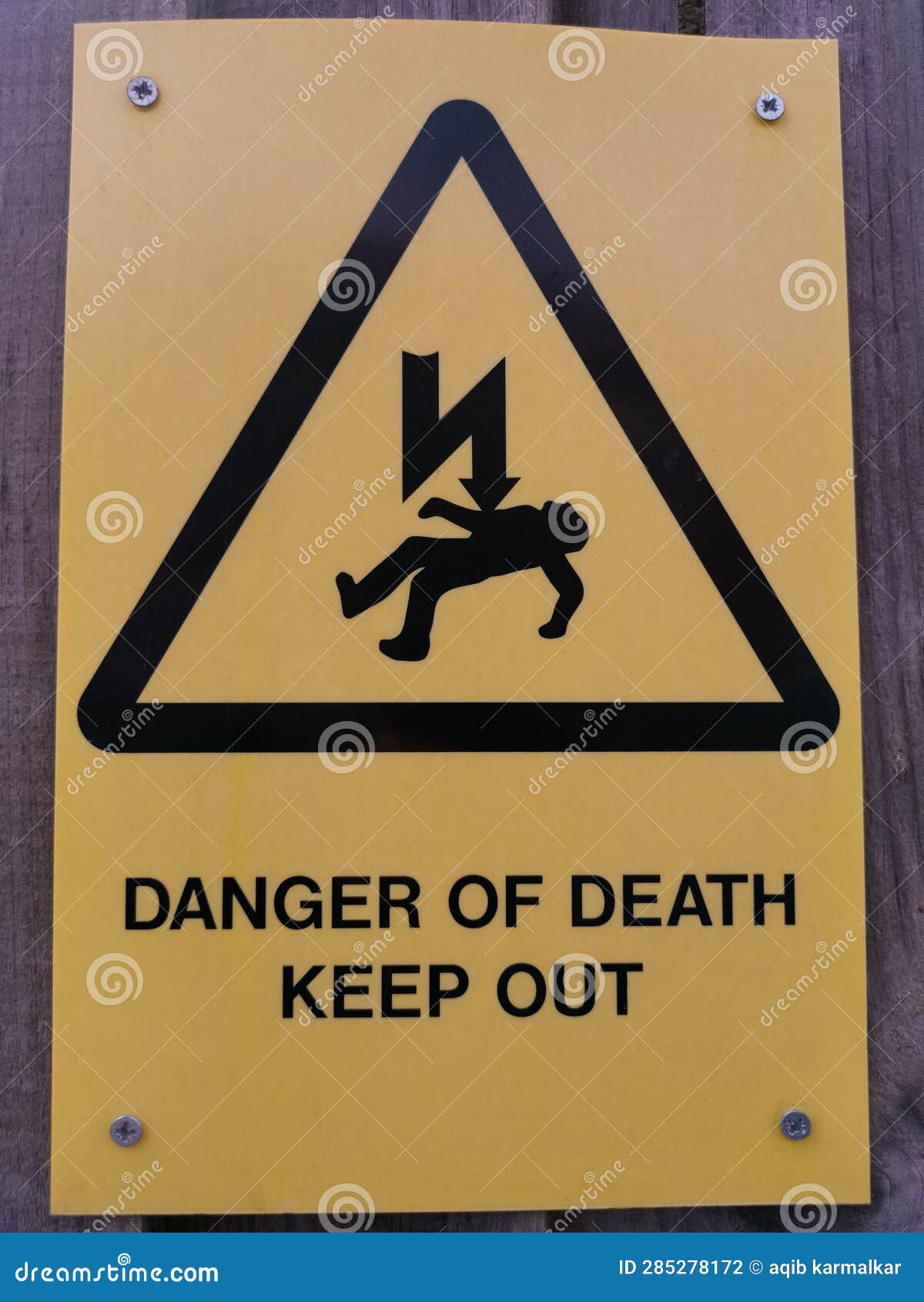 Hazard, Signage, Electrical Warning Sign Stock Photo - Image of signage ...