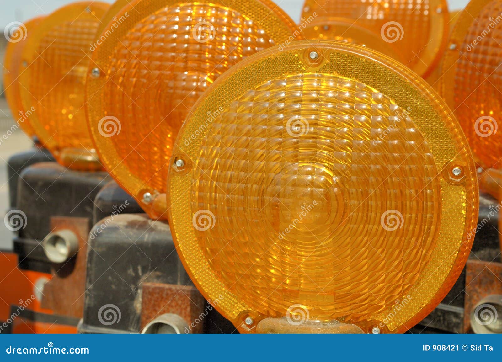 Hazard signal lights stock image. Image of slow, stop, orange - 908421