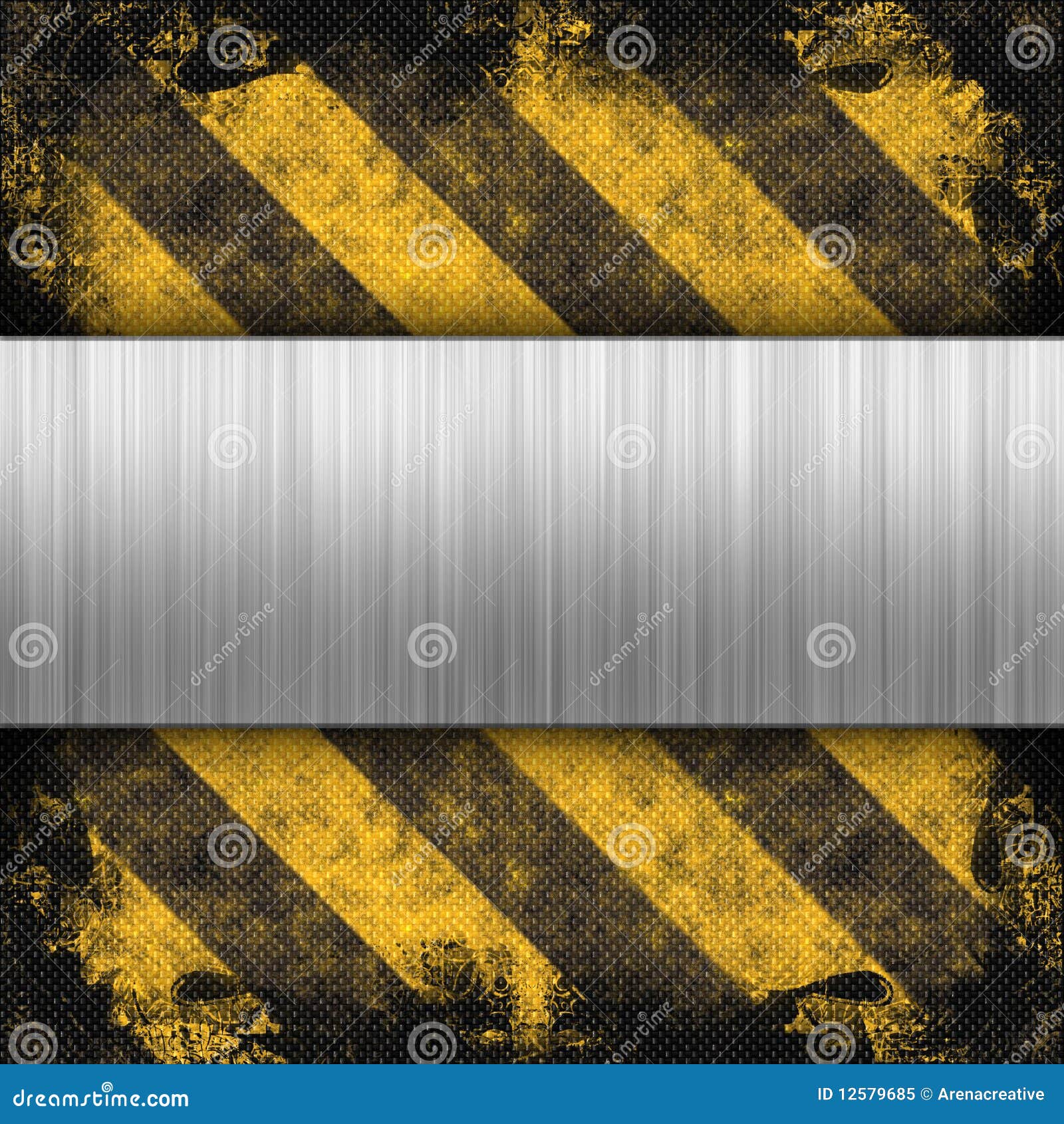 Hazard Stripes Brushed Aluminum Royalty-Free Stock Photo ...