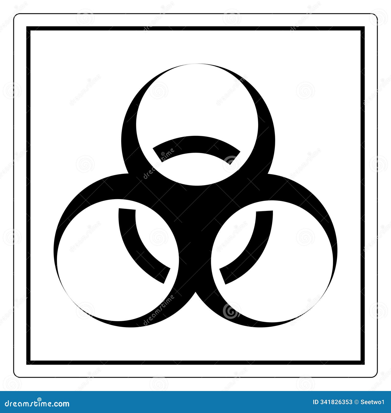 Hazard Symbol with Three Interconnected Circles Stock Vector ...