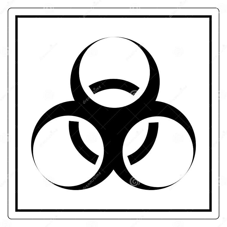 Hazard Symbol with Three Interconnected Circles Stock Vector ...
