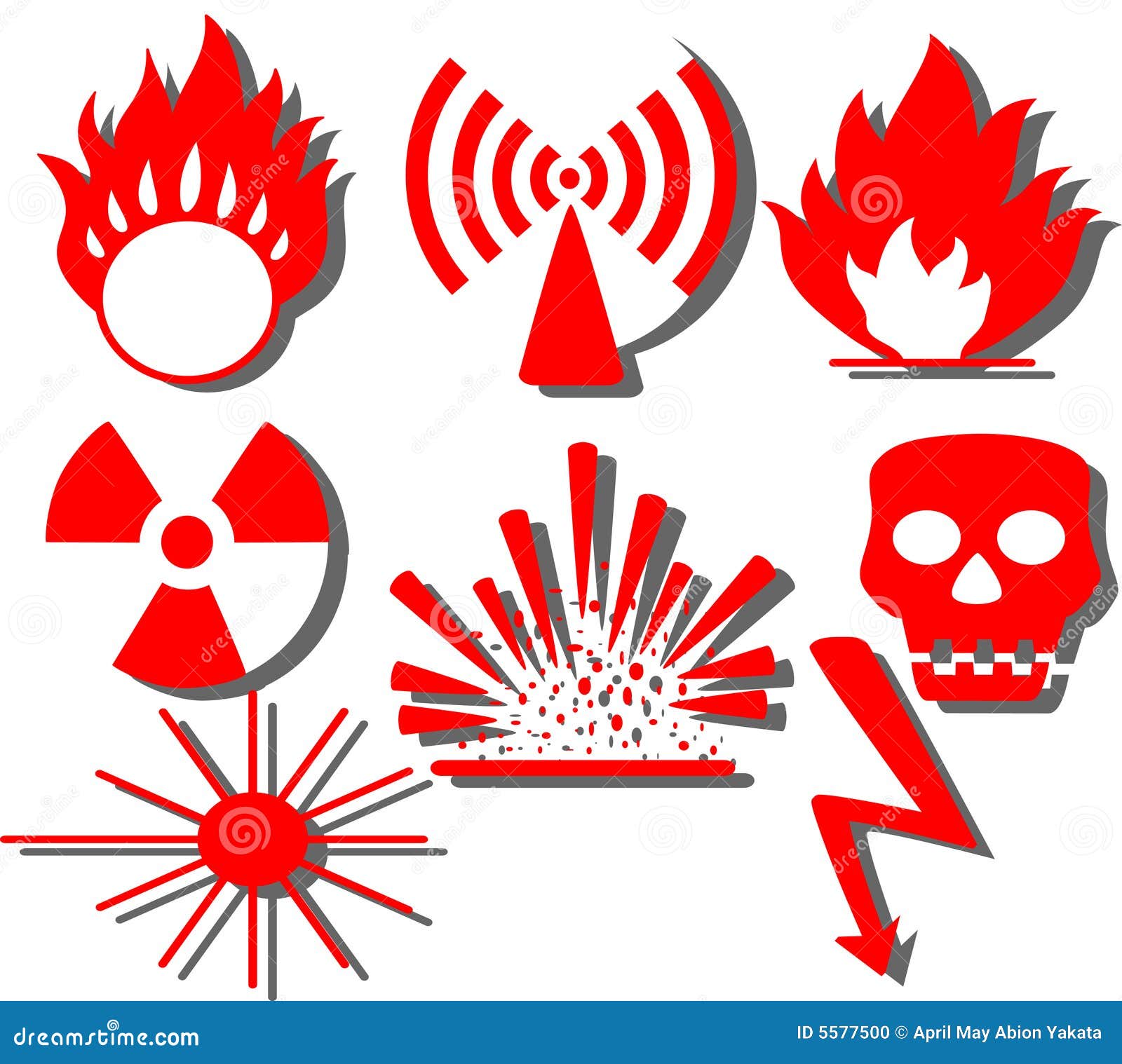Hazard warning stock vector. Illustration of hazardous - 5577500
