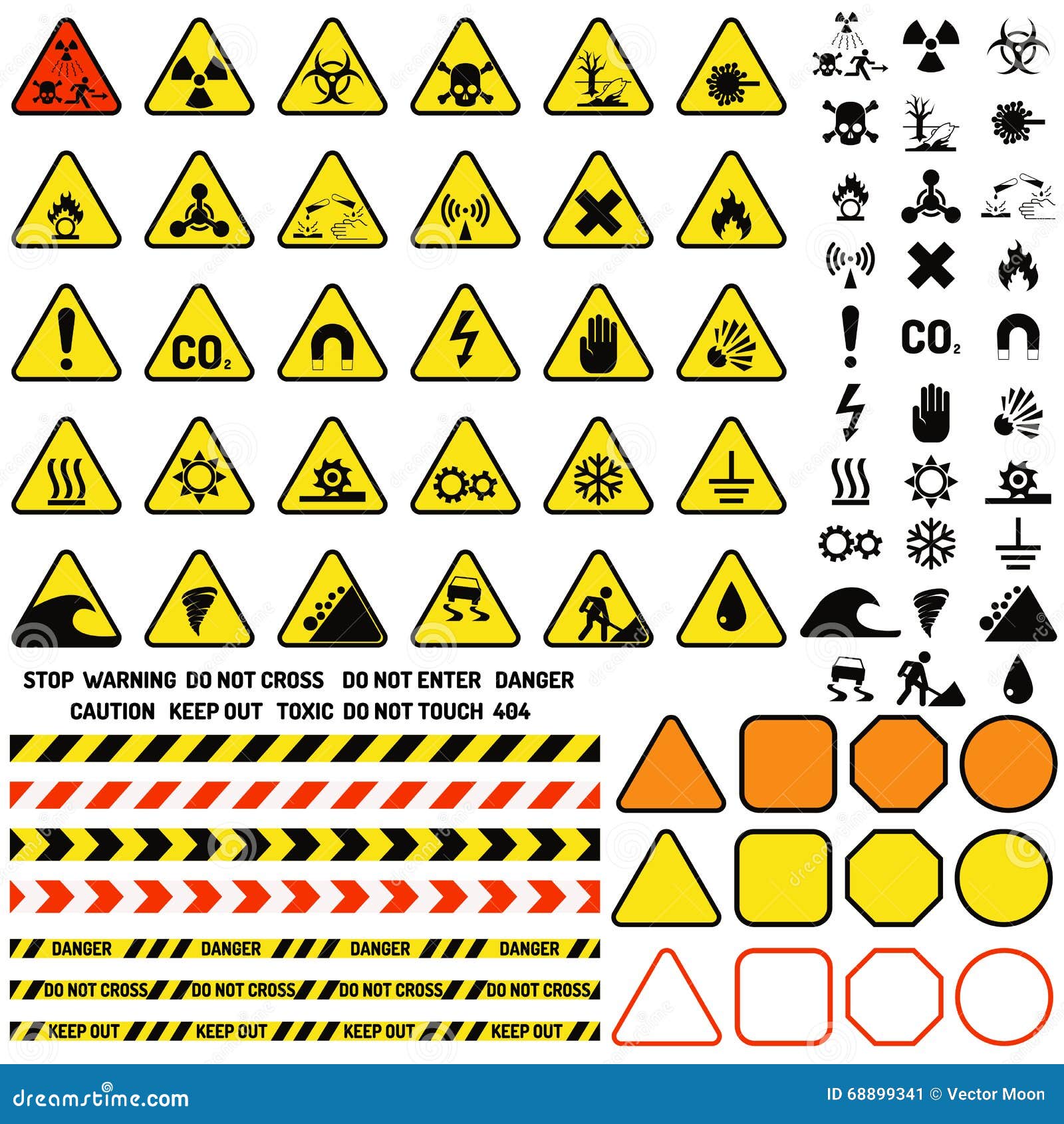 Hazard Warning Attention Sign with Exclamation Mark Symbol Information ...