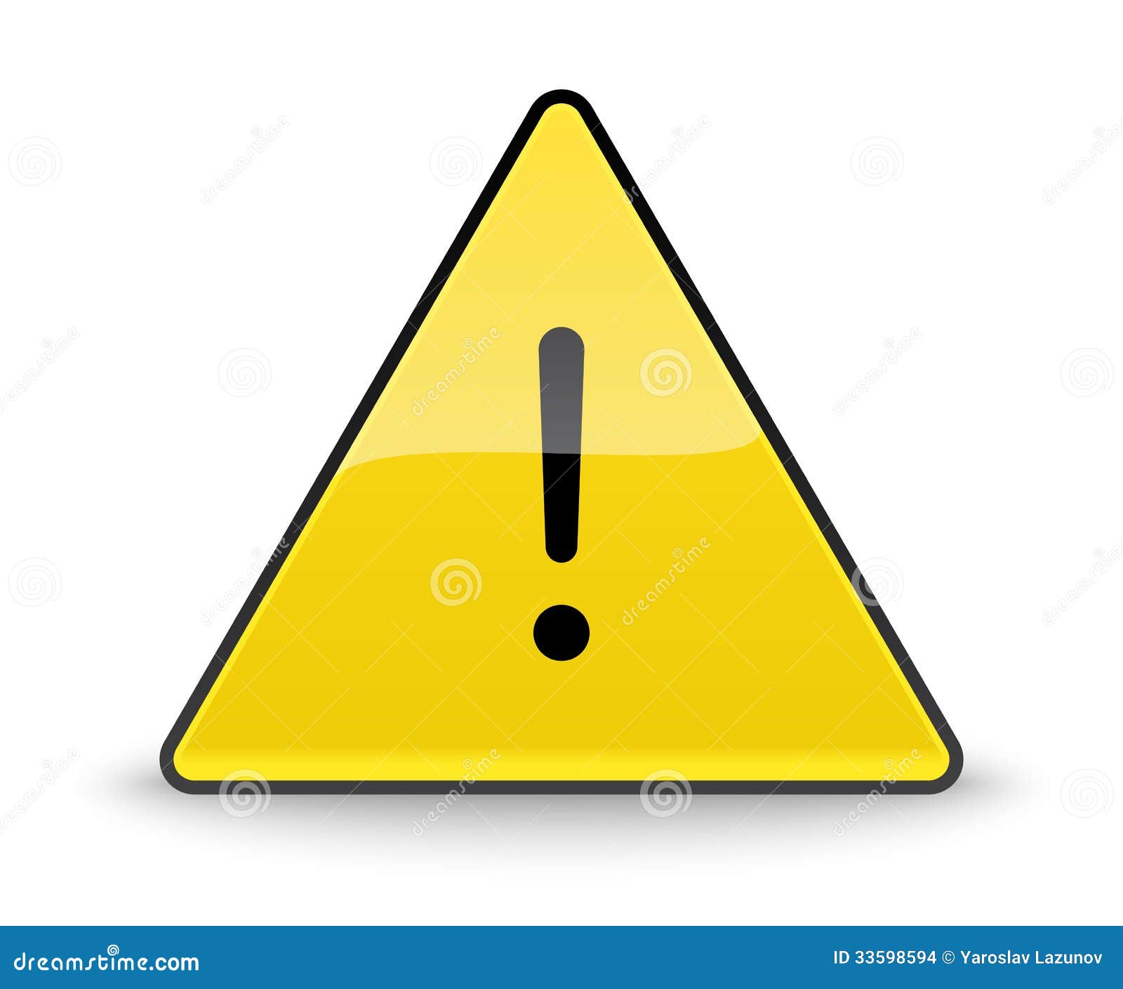Hazard Warning Attention Sign Stock Vector - Illustration of caution ...