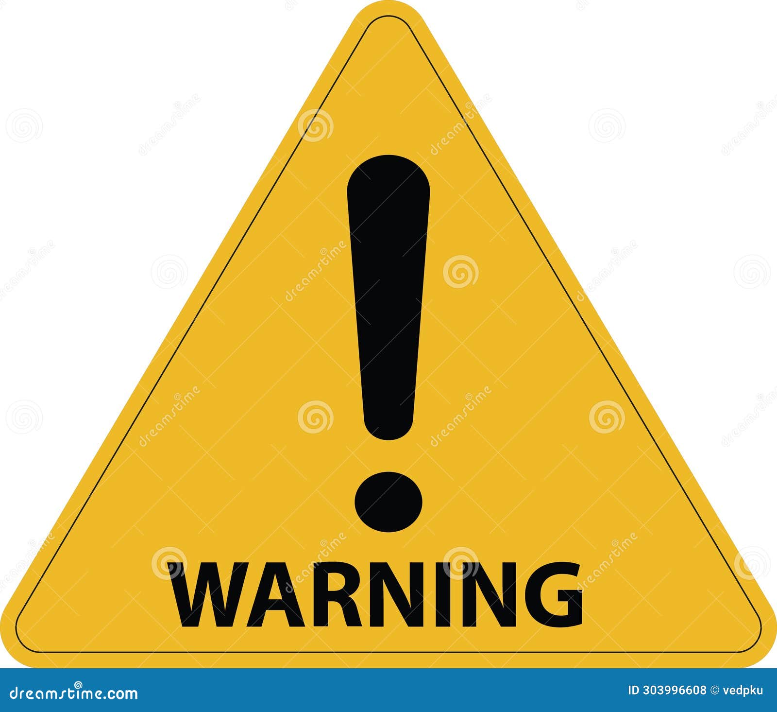 Hazard Warning Attention Sign , Yellow Warning Danger Sign Stock Vector ...