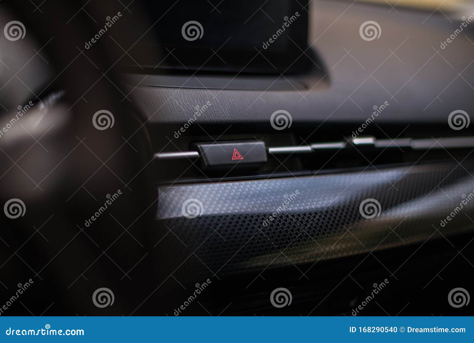 Hazard Warning Four Way Flasher Button Stock Photo - Image of cars ...