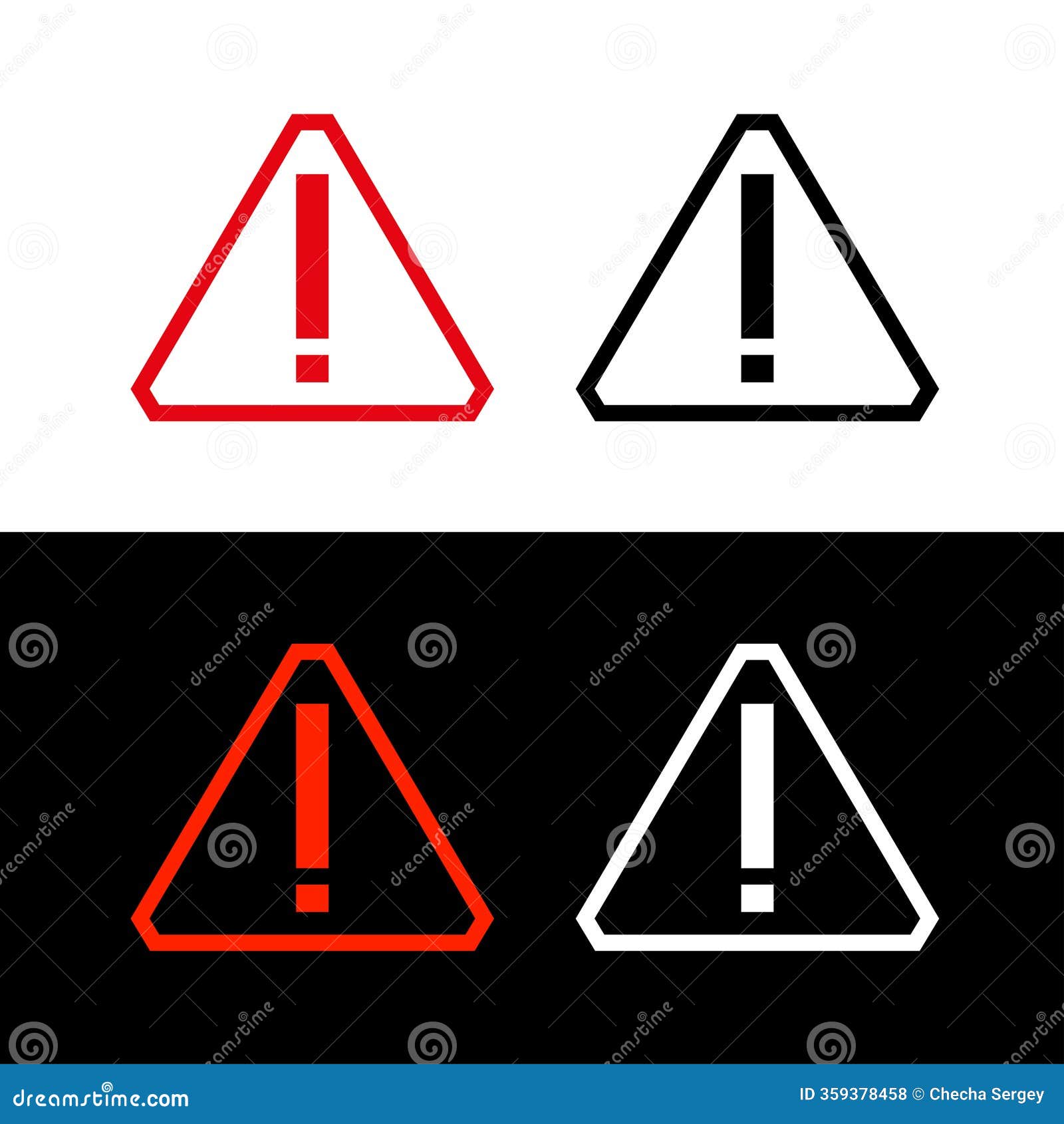 Exclamation Mark in a Triangle. Symbol of Attention, Warning of Danger ...