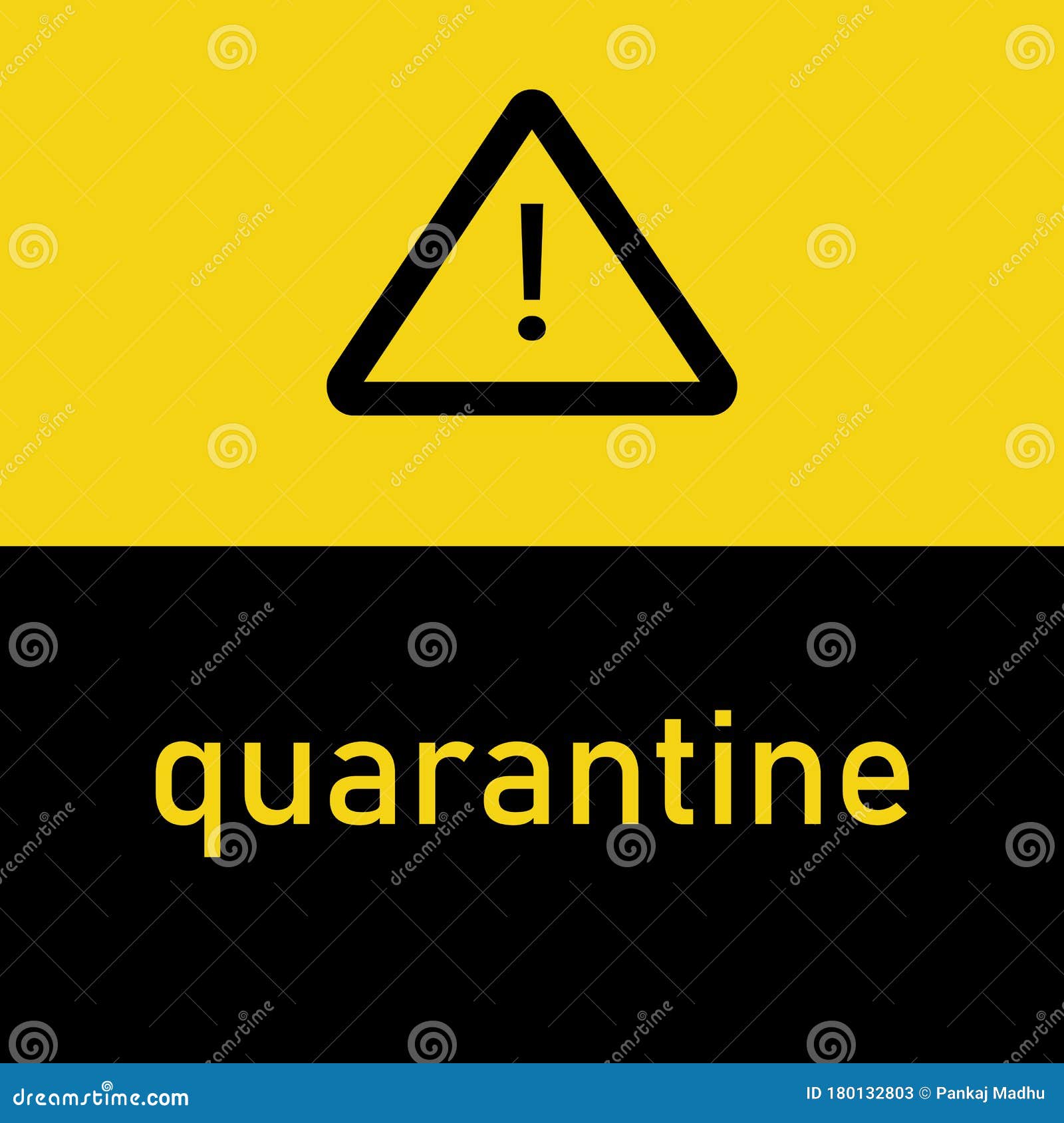 Hazard Warning Quarantine Poster. Vector Template for Posters, Banners ...