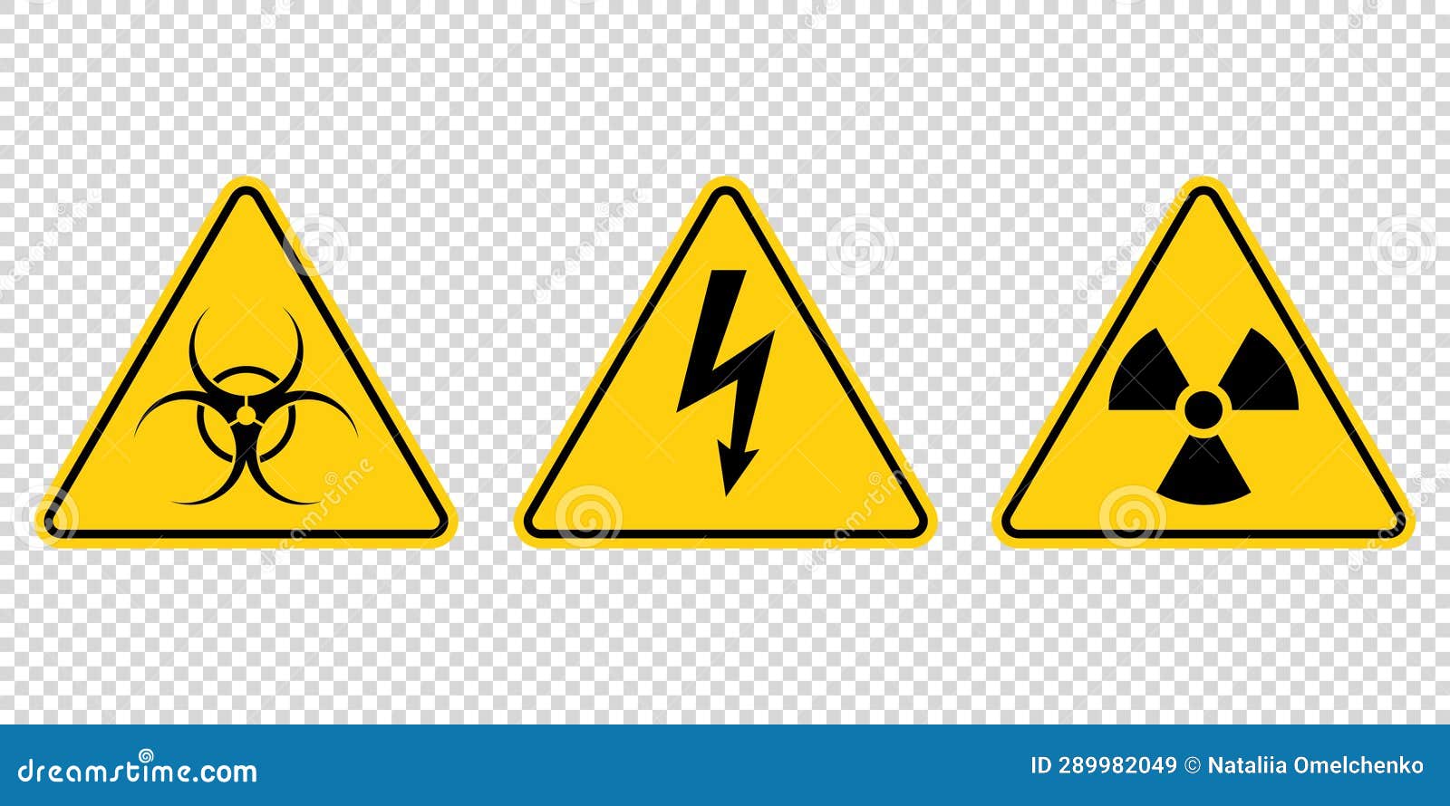 Hazard Warning Sign. Vector Illustration Stock Vector - Illustration of ...