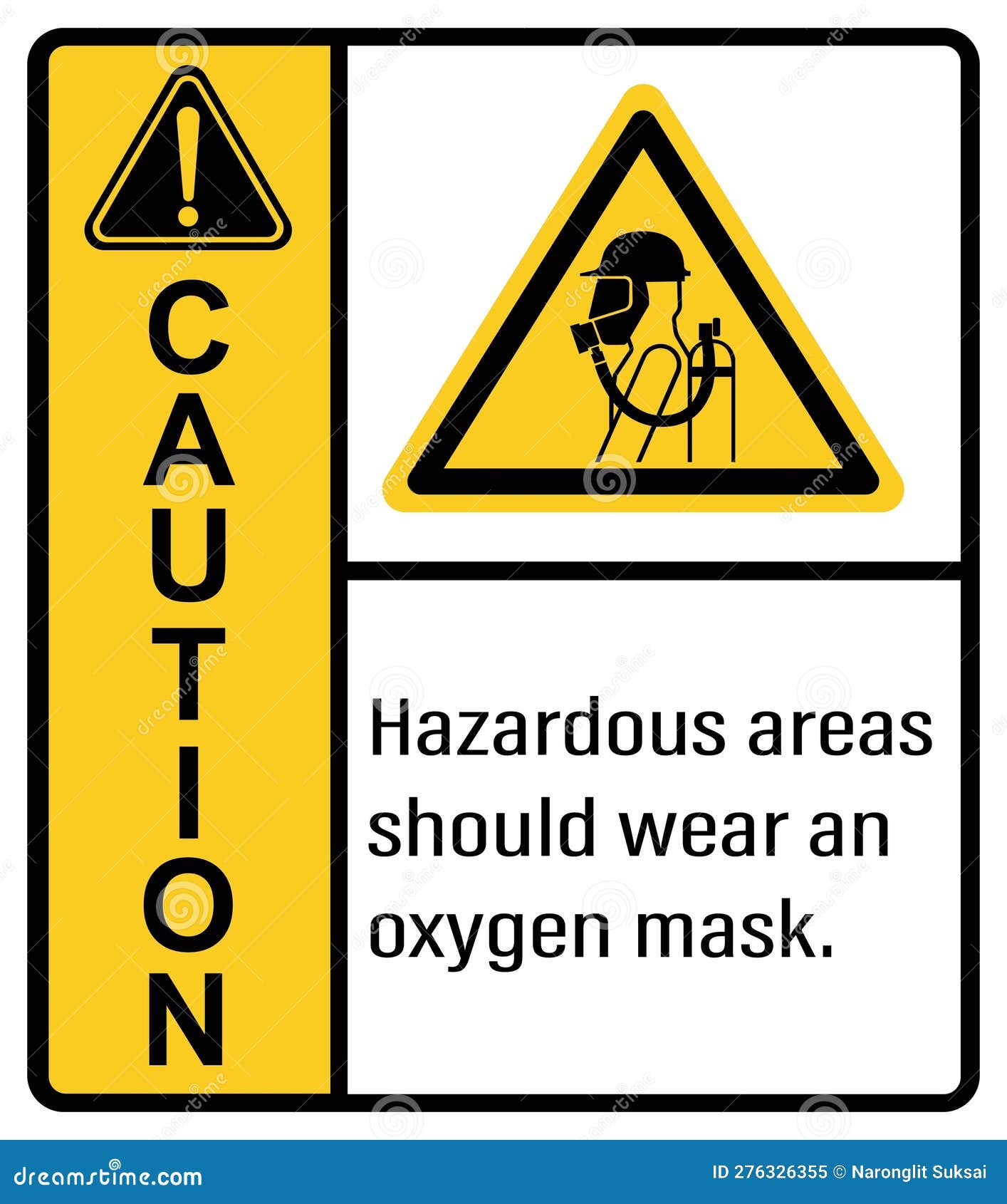 Caution Oxygen Storage, Warning Sign. Sticker. Royalty-Free Stock Image ...