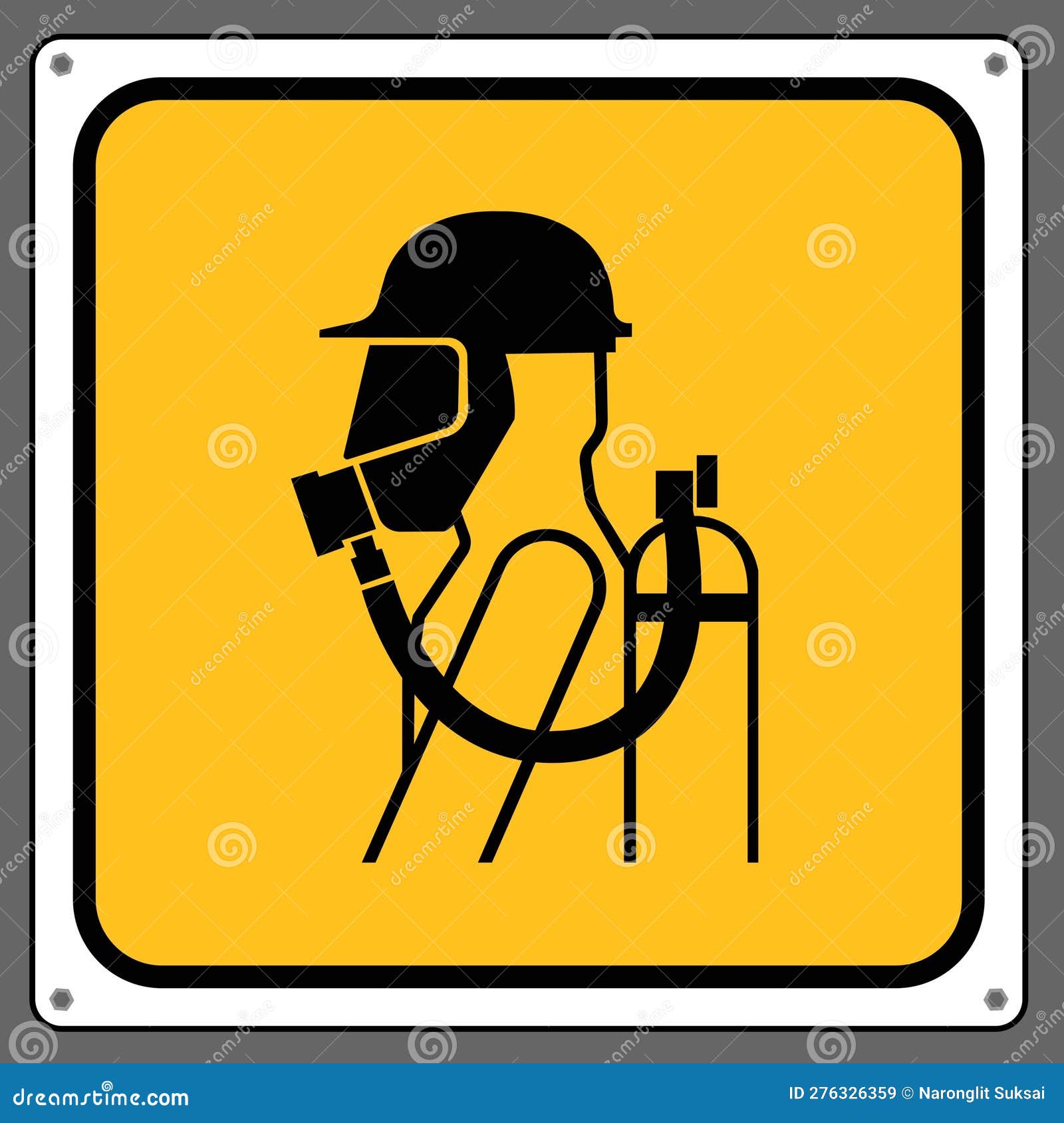 Caution Oxygen Storage, Warning Sign. Sticker. Royalty-Free Stock Image ...
