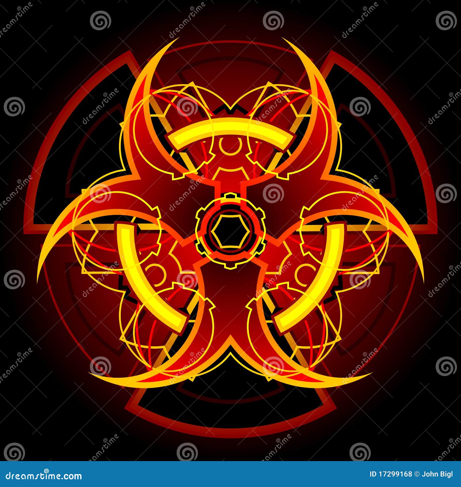 Hazardous fire design stock vector. Illustration of nuclear - 17299168