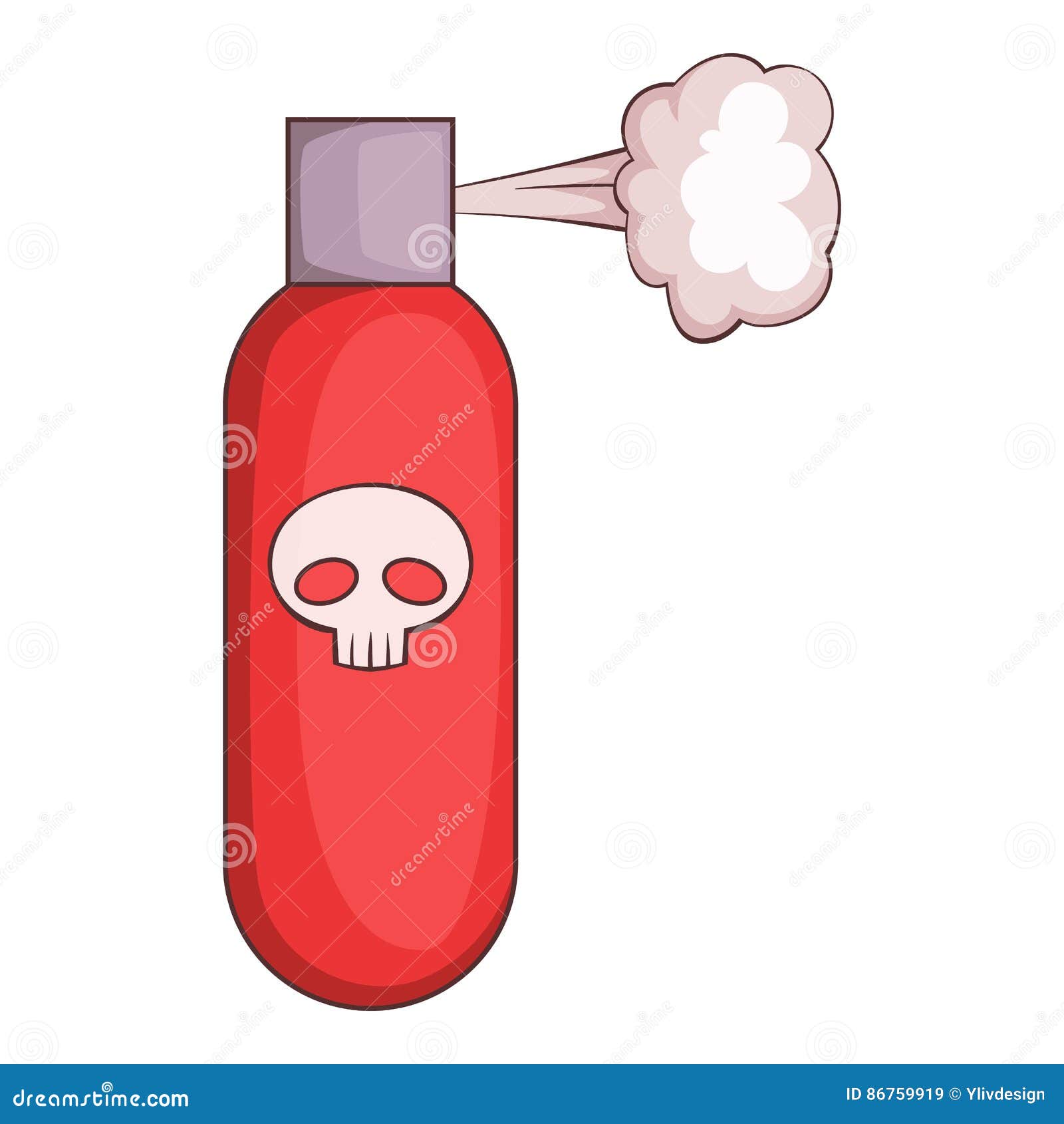 Hazardous Gas Cylinder Icon, Cartoon Style Stock Vector - Illustration ...