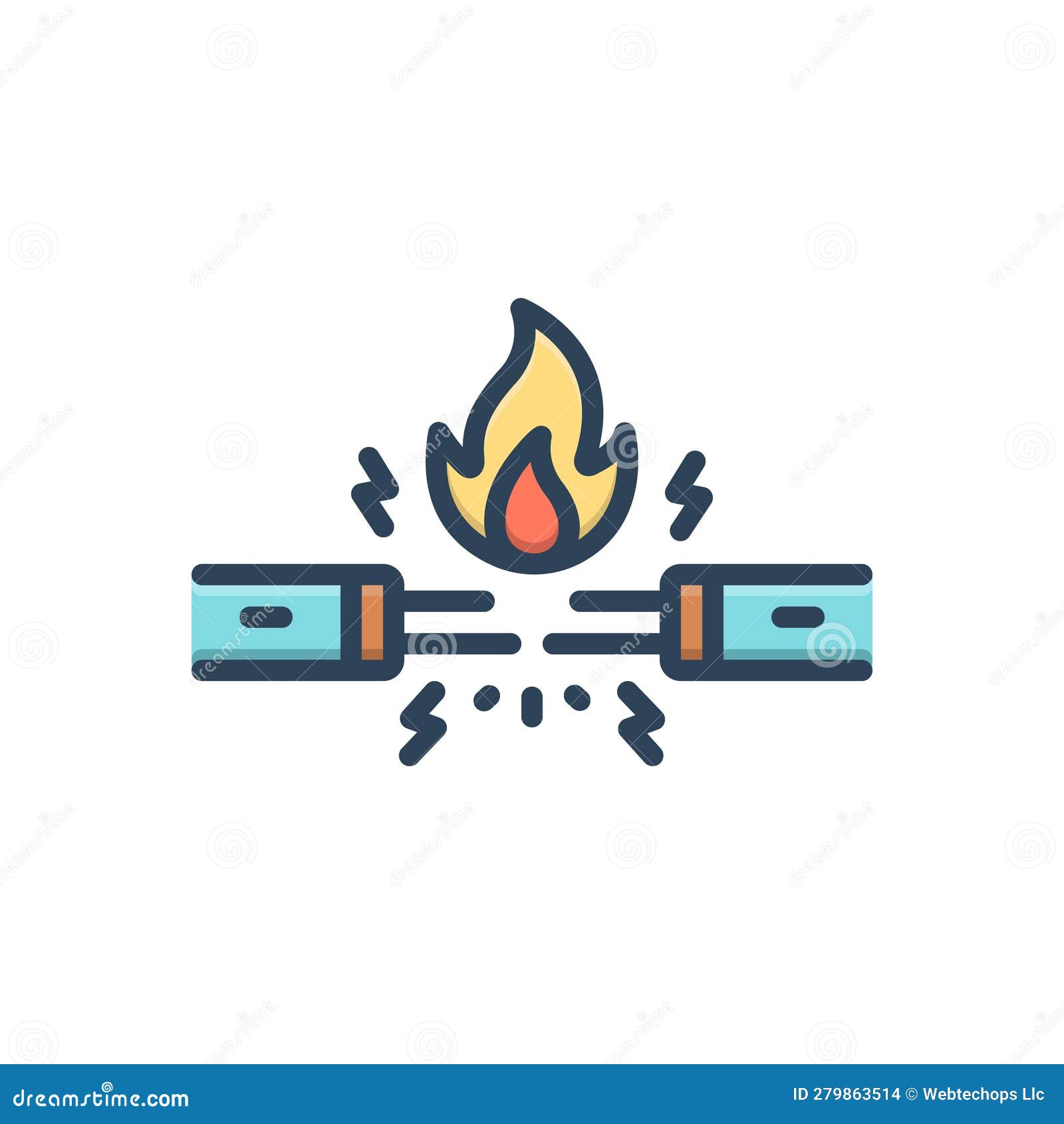 Color Illustration Icon for Hazardous, Dangerous and Unsafe Stock ...
