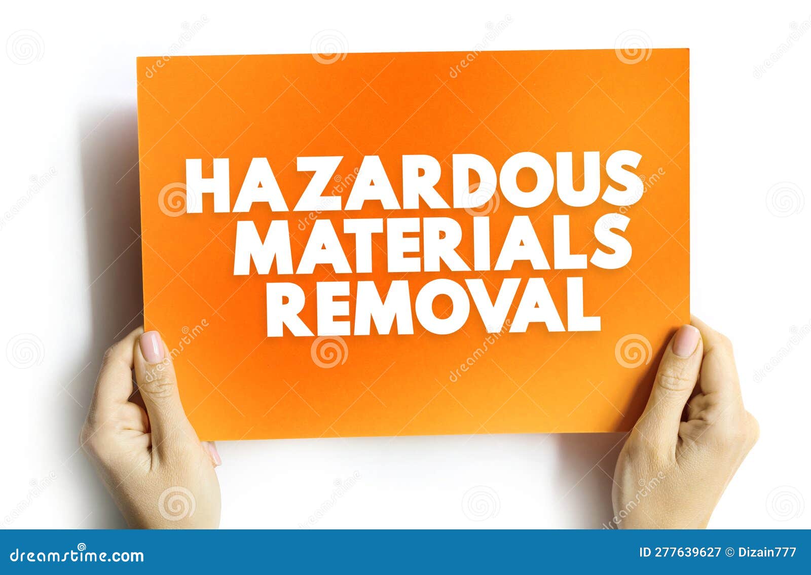 Hazardous Materials Removal Text Concept on Card for Presentations and ...