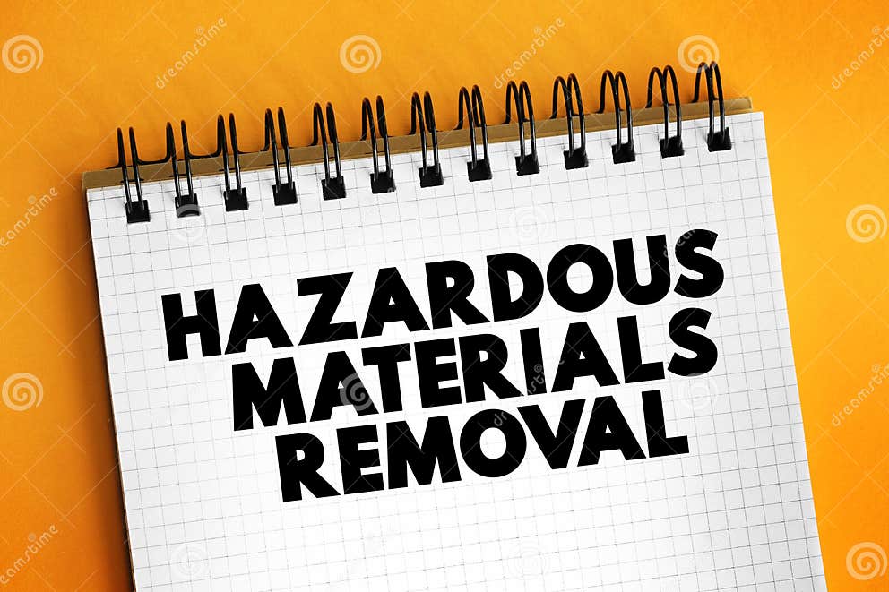 Hazardous Materials Removal Text Concept for Presentations and Reports Stock Illustration ...