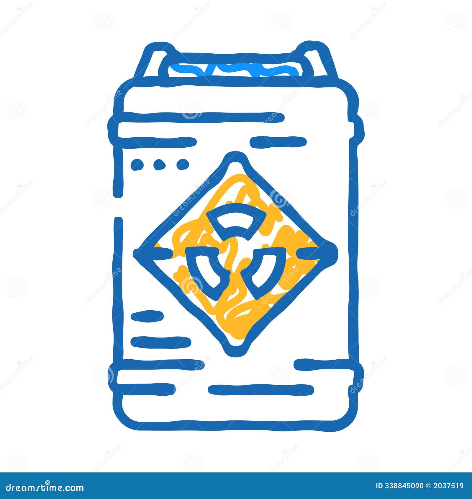 Hazardous Materials Tool Work Icon Doodle Illustration Stock Vector ...