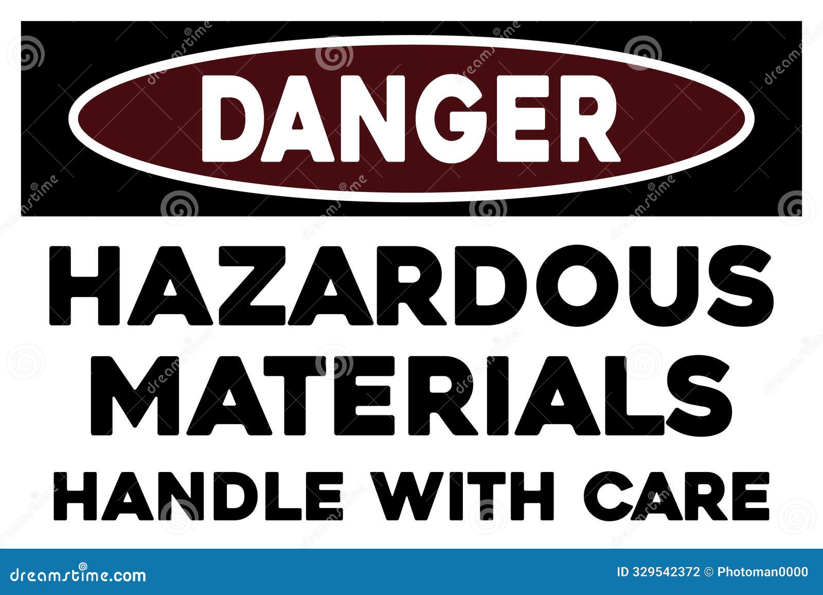 Hazardous Materials Warning Sign Stock Illustration - Illustration of ...