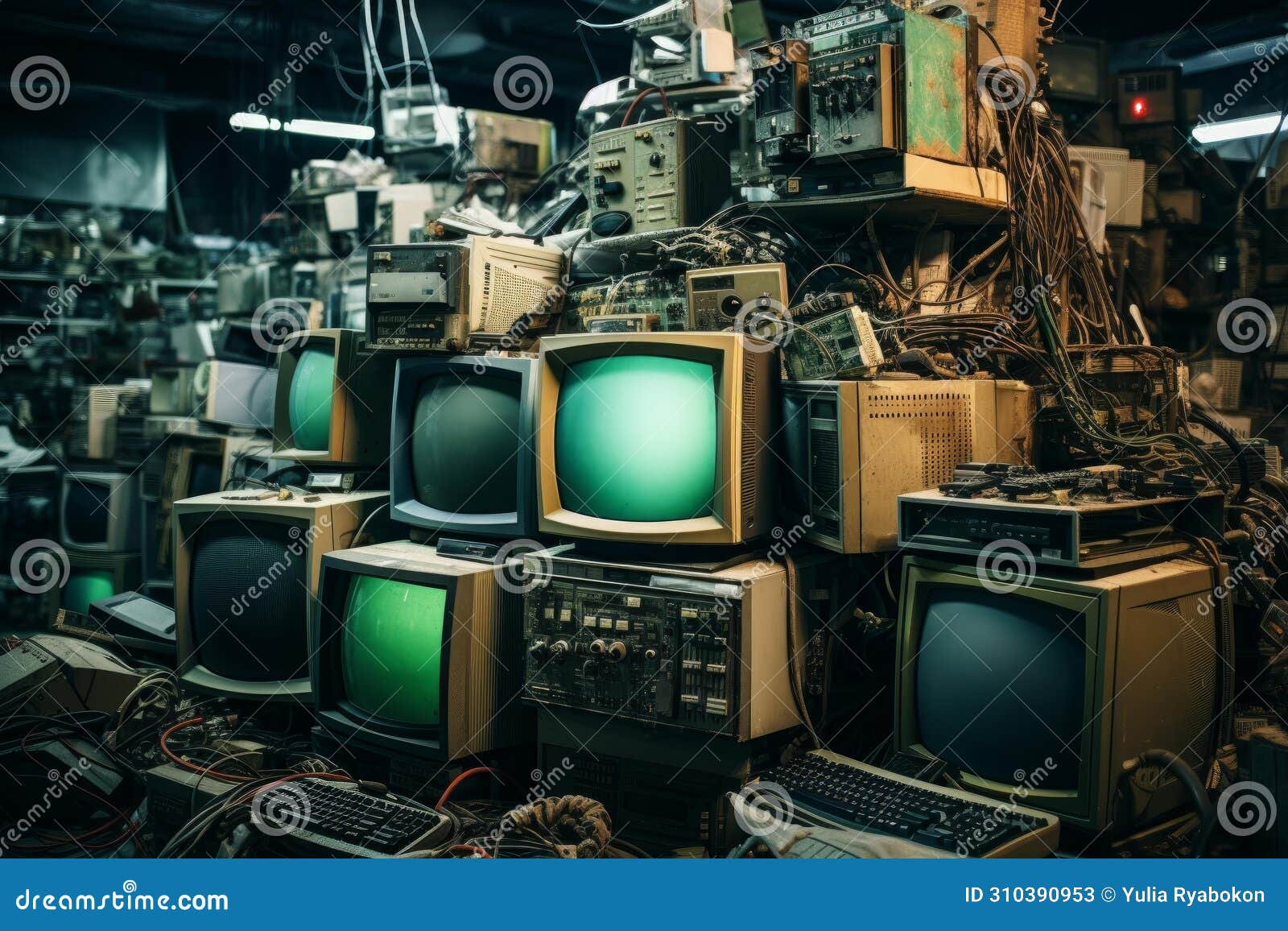 Hazardous Old Electronic Waste. Generate Ai Stock Image - Image of ...